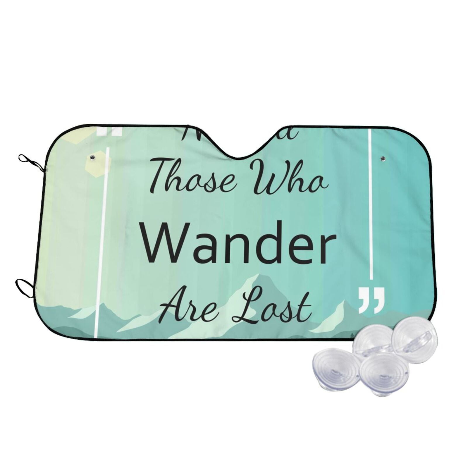Haiem Not All Those Who Wander Are Lost1 Car Windshield Sun Shade - Blocks UV Rays Sun Visor ...