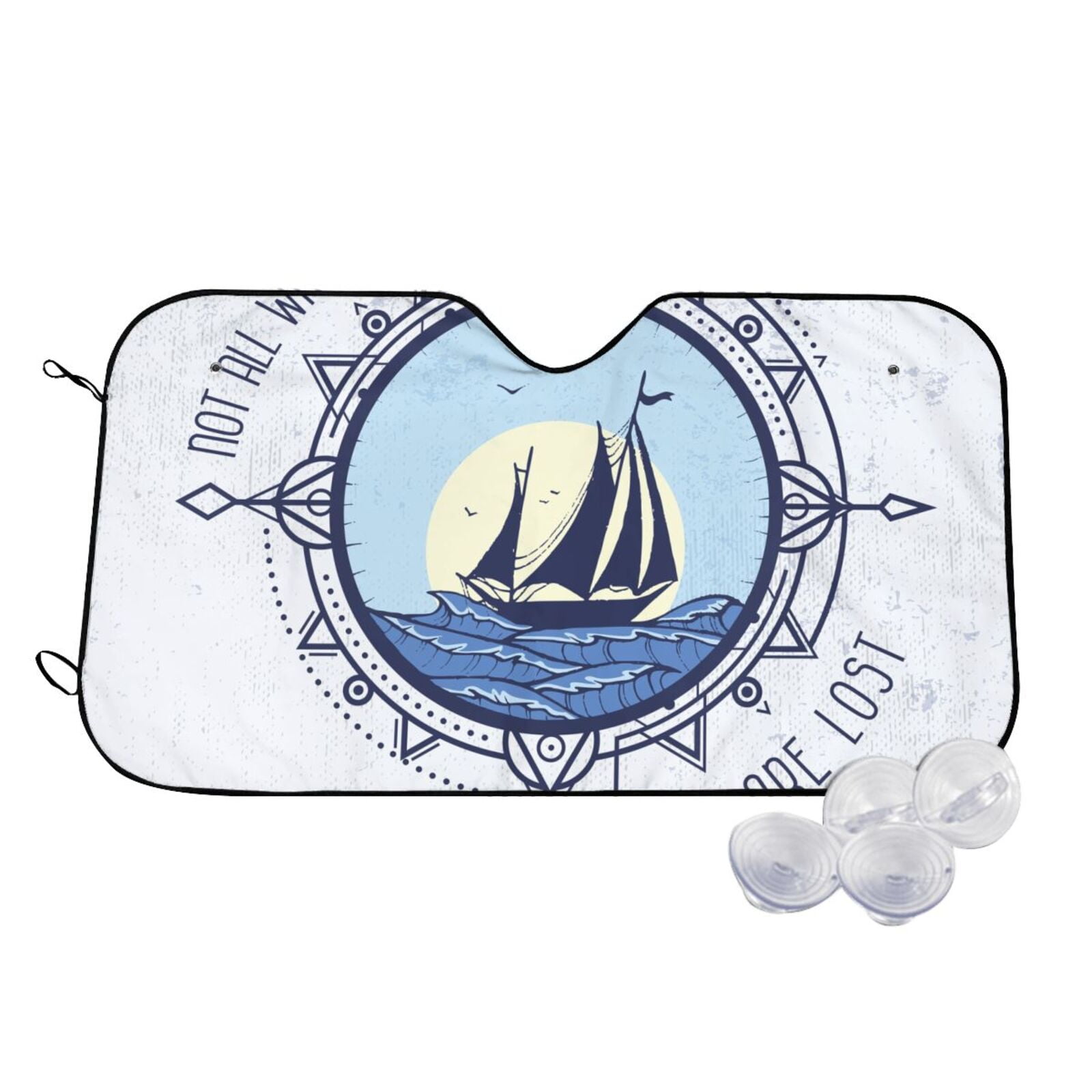 Haiem Not All Who Wander Are Lost2 Car Windshield Sun Shade - Blocks UV Rays Sun Visor Protector ...