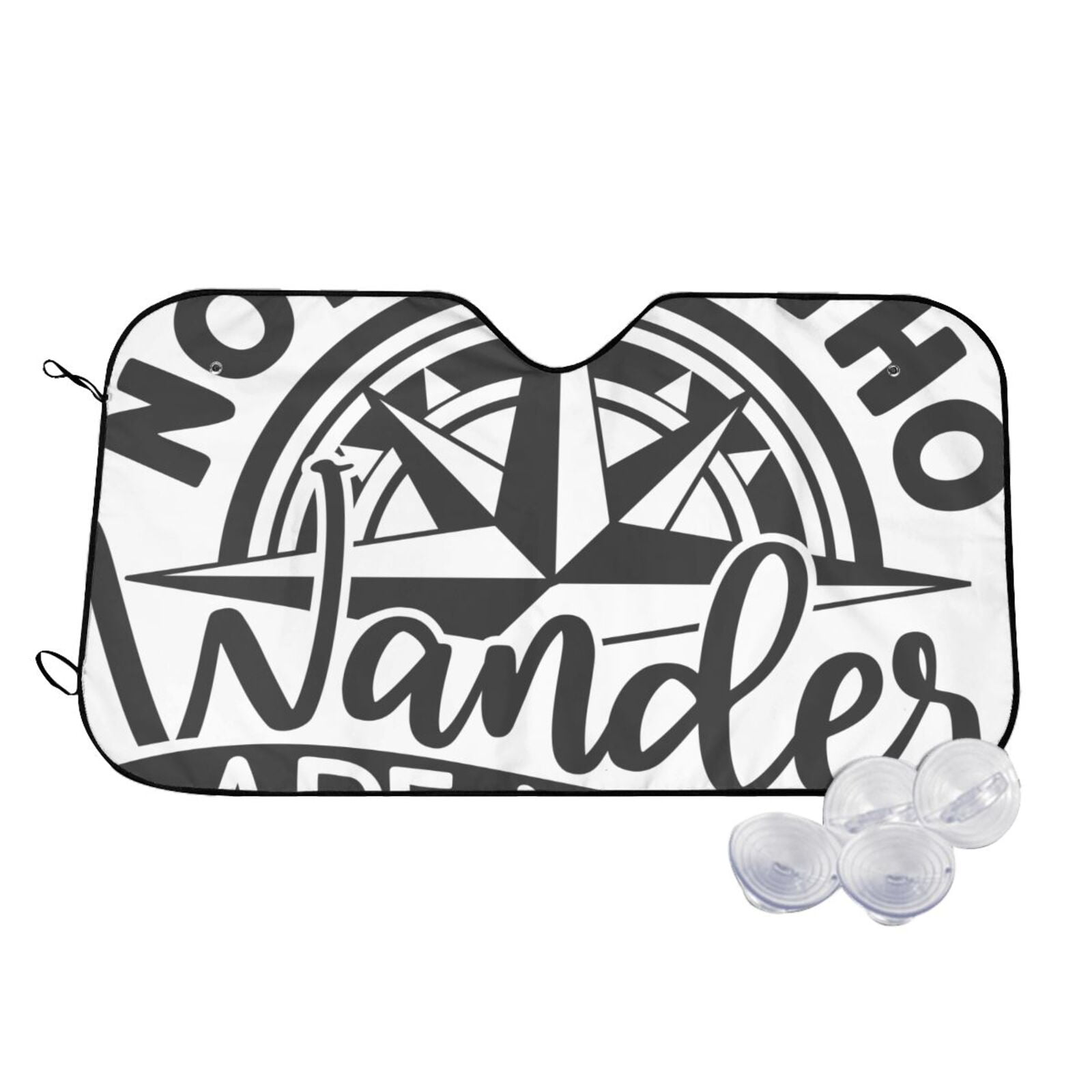 Haiem Not All Who Wander Are Lost2 Car Windshield Sun Shade - Blocks UV Rays Sun Visor Protector ...