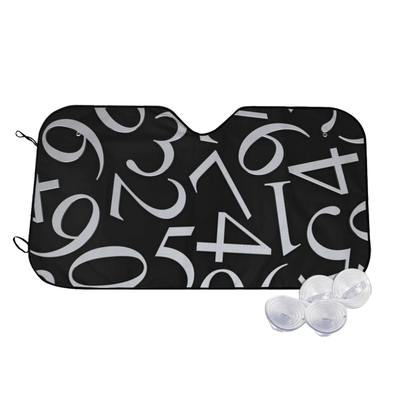 Haiem Numbers Car Windshield Sun Shade - Blocks UV Rays Sun Visor ...