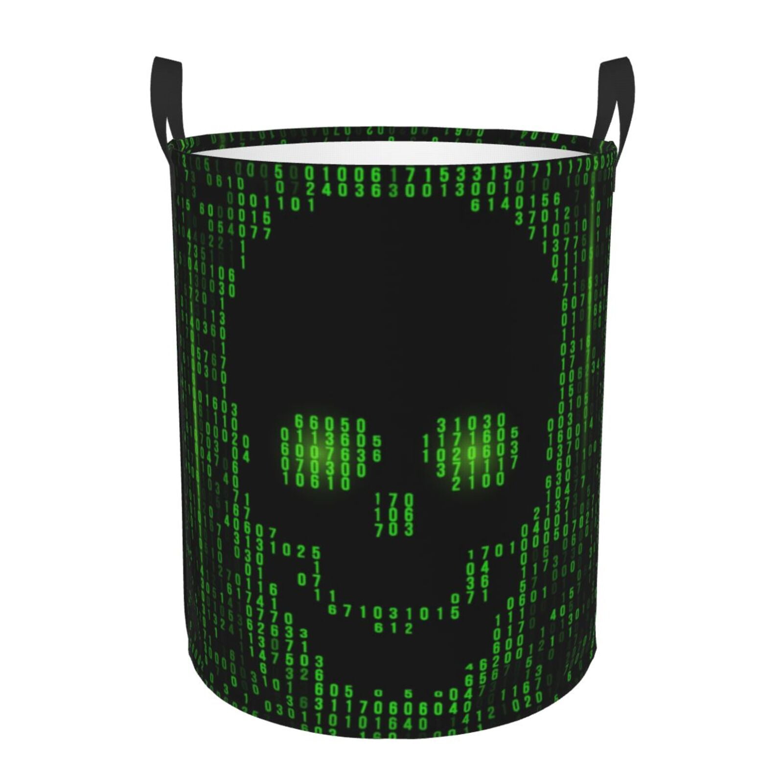 Haiem Numbers Skull Print Laundry Basket, Laundry Hamper, Collapsible ...