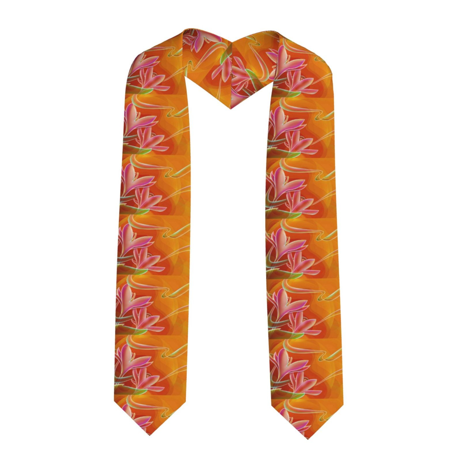 Haiem Orange Flower Psychedelic Pattern Graduation Stole 2024 | Premium ...