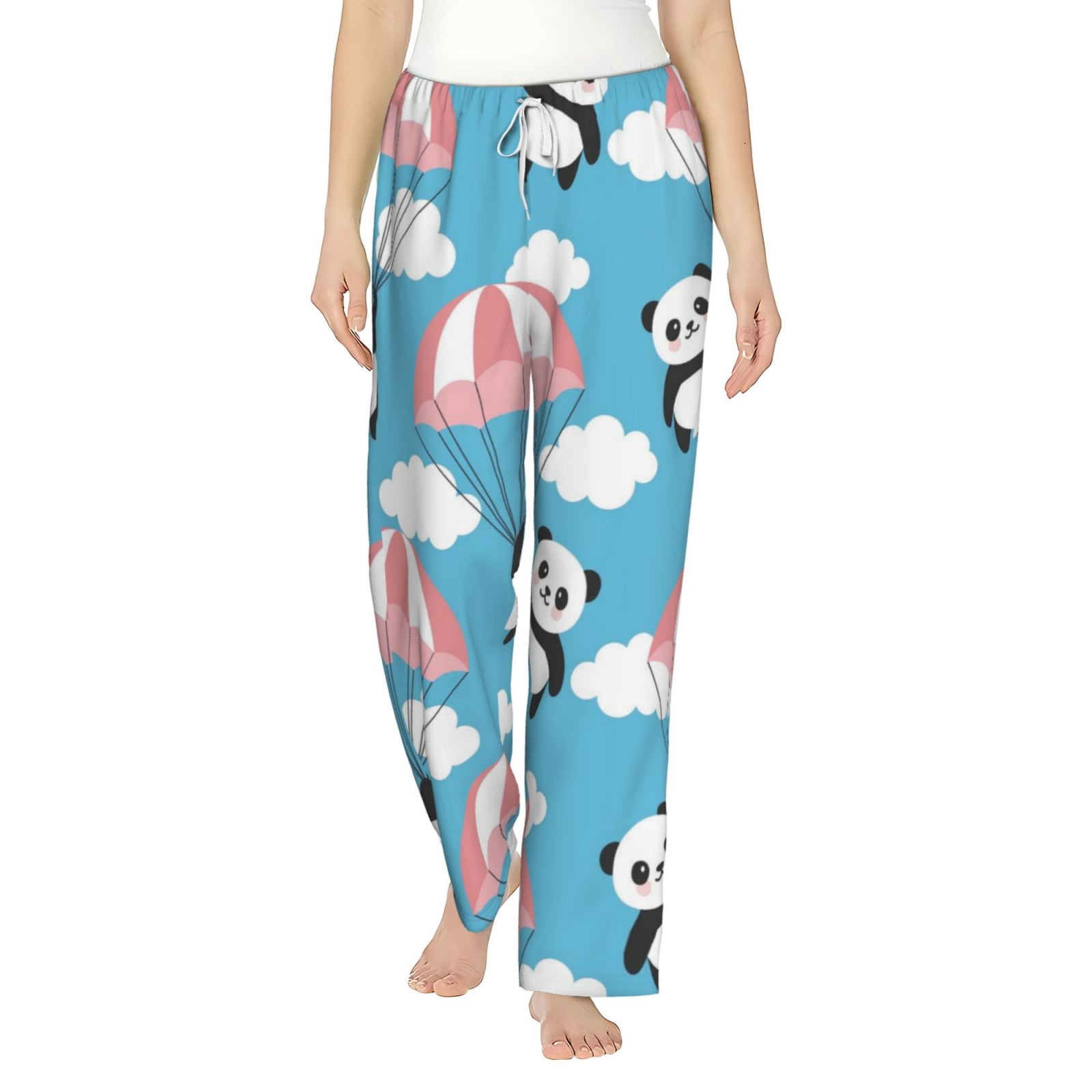 Haiem Panda Flying in the Sky Women's Pajama Pants Ultra Lightweight ...