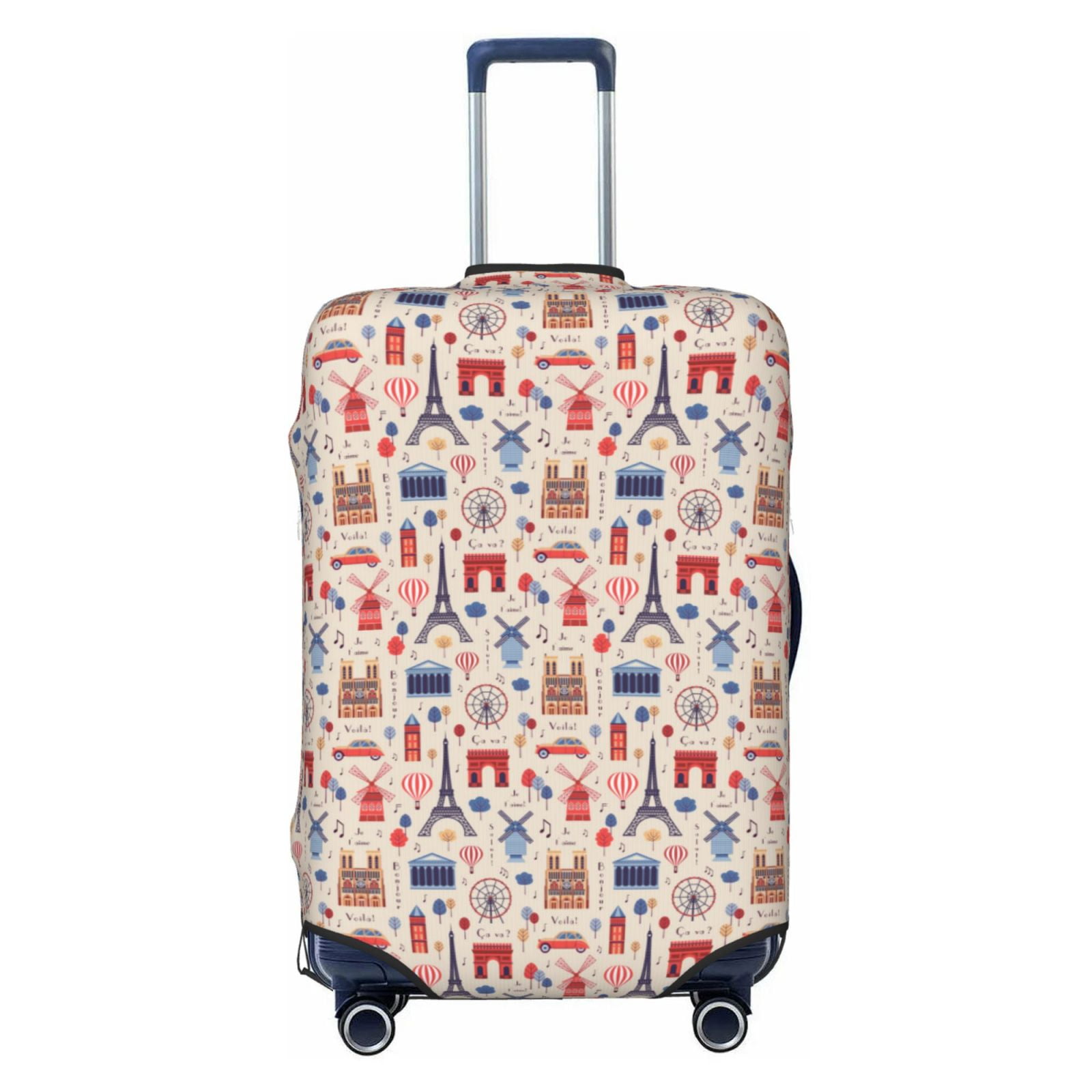 Haiem Paris Luggage Cover Printed Suitcase Covers for Luggage Elastic ...