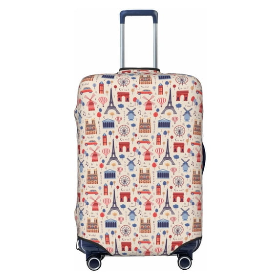 Haiem Paris Luggage Cover Printed Suitcase Covers for Luggage Elastic ...