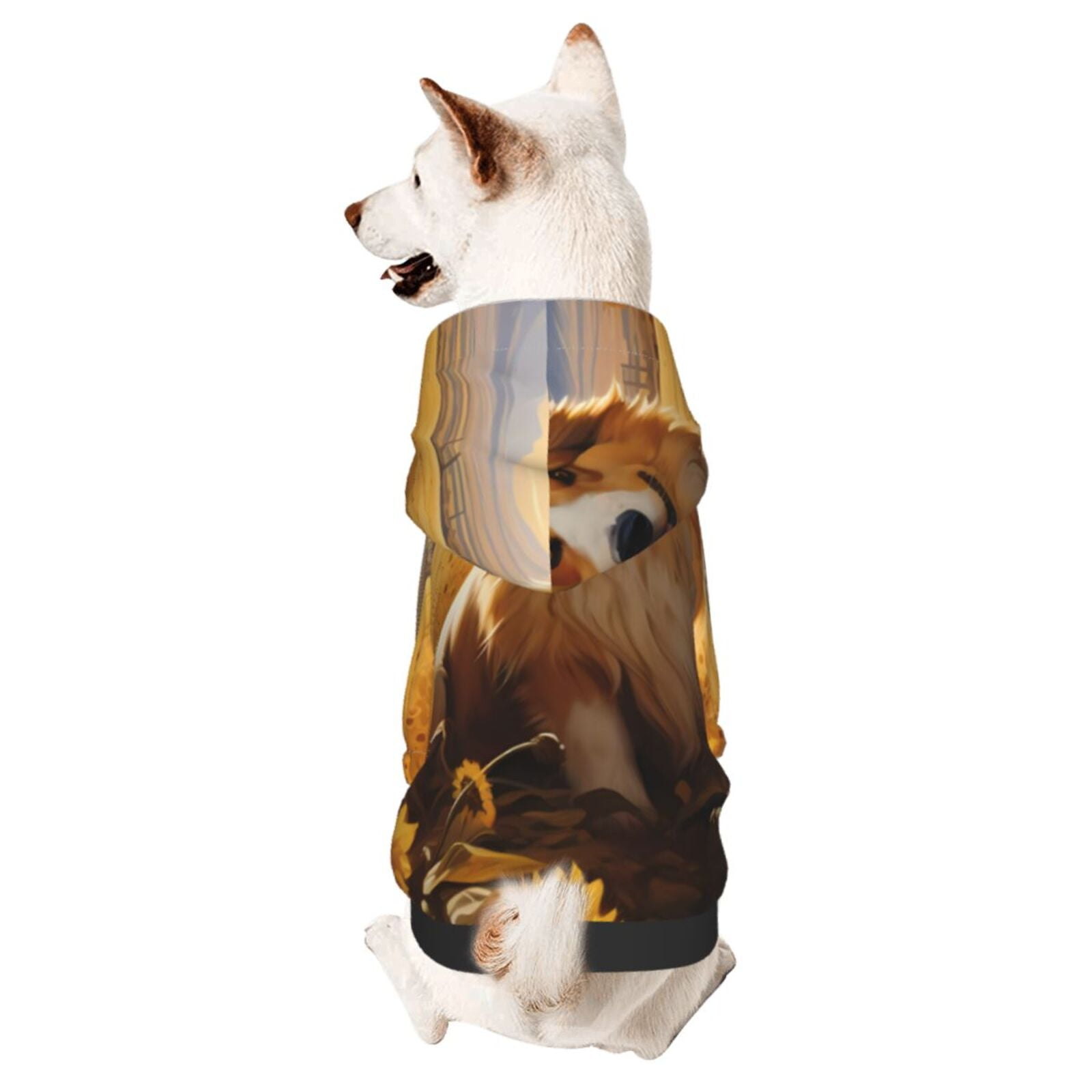Haiem Pastoral Sunflower Corgi for Winter Dog Hoodie Sweatshirts with ...