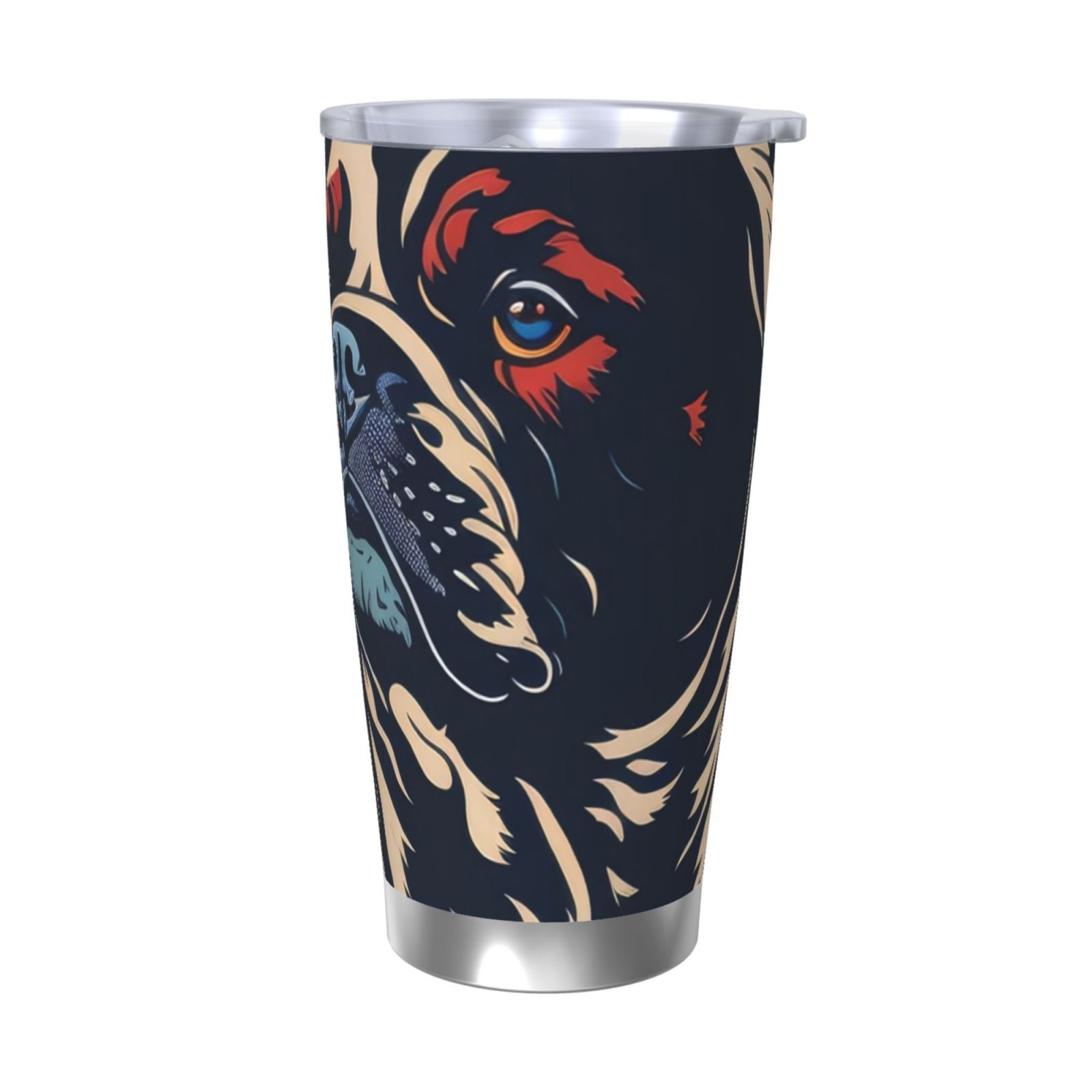 Haiem Patriotic Bulldog Art Printed 20oz Straight Skinny Car Cups With ...