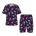 Haiem Peacock Feathers3 Pattern Kids’ Breathable Pajama Set – Short-Sleeved Cotton PJs ...