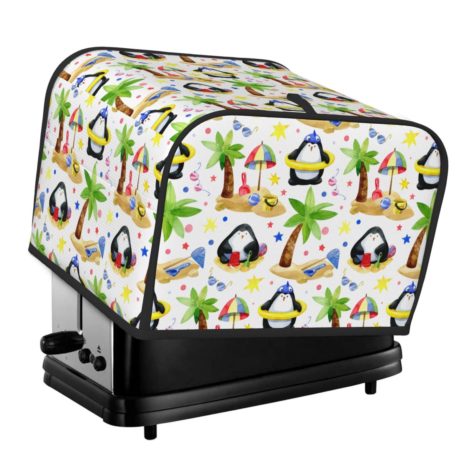 Haiem Penguins On The Beach Print Toaster Covers 4 Slice Wide Slot ...
