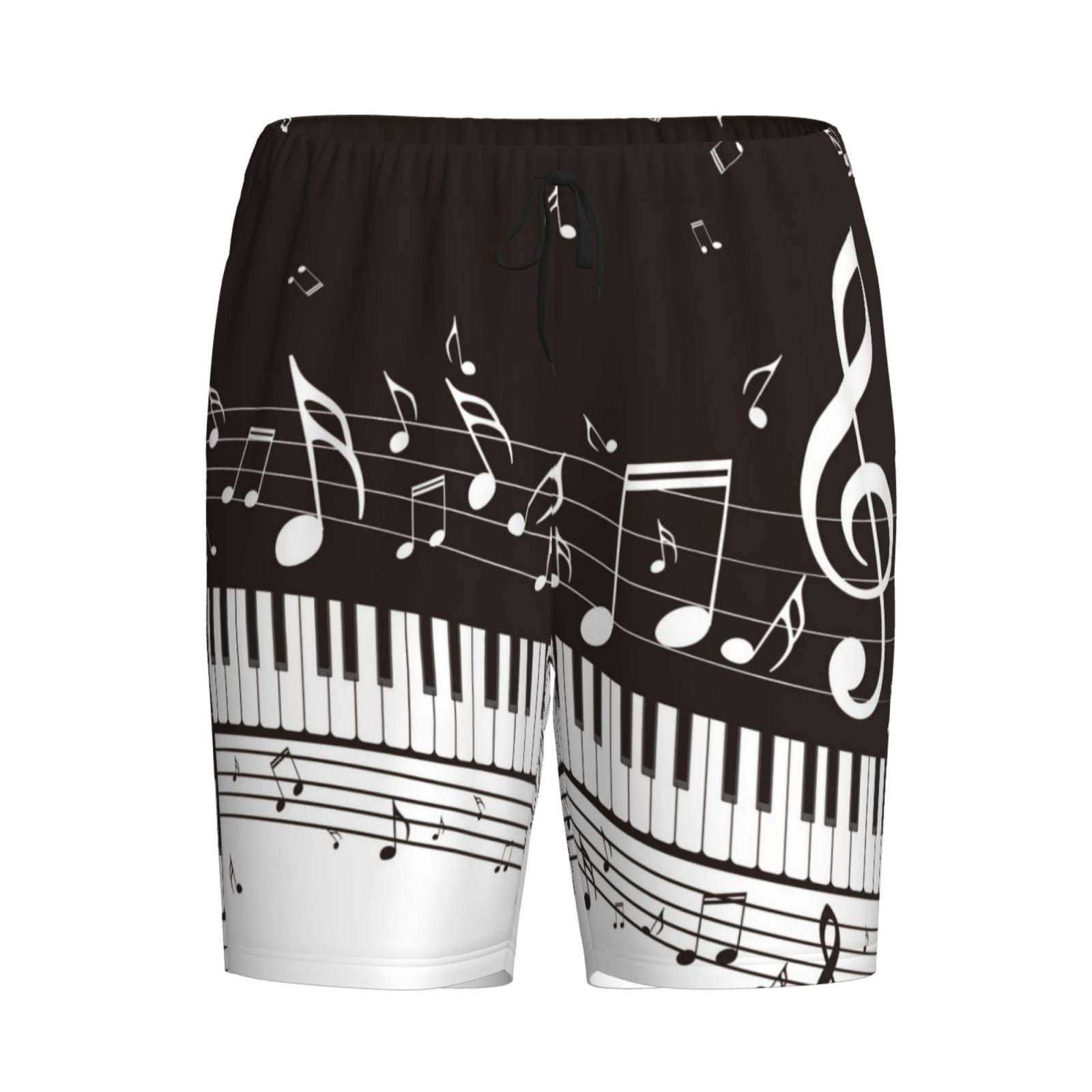 Haiem Piano Keys With Musical Notes Men's Pajama Short with Soft Woven ...