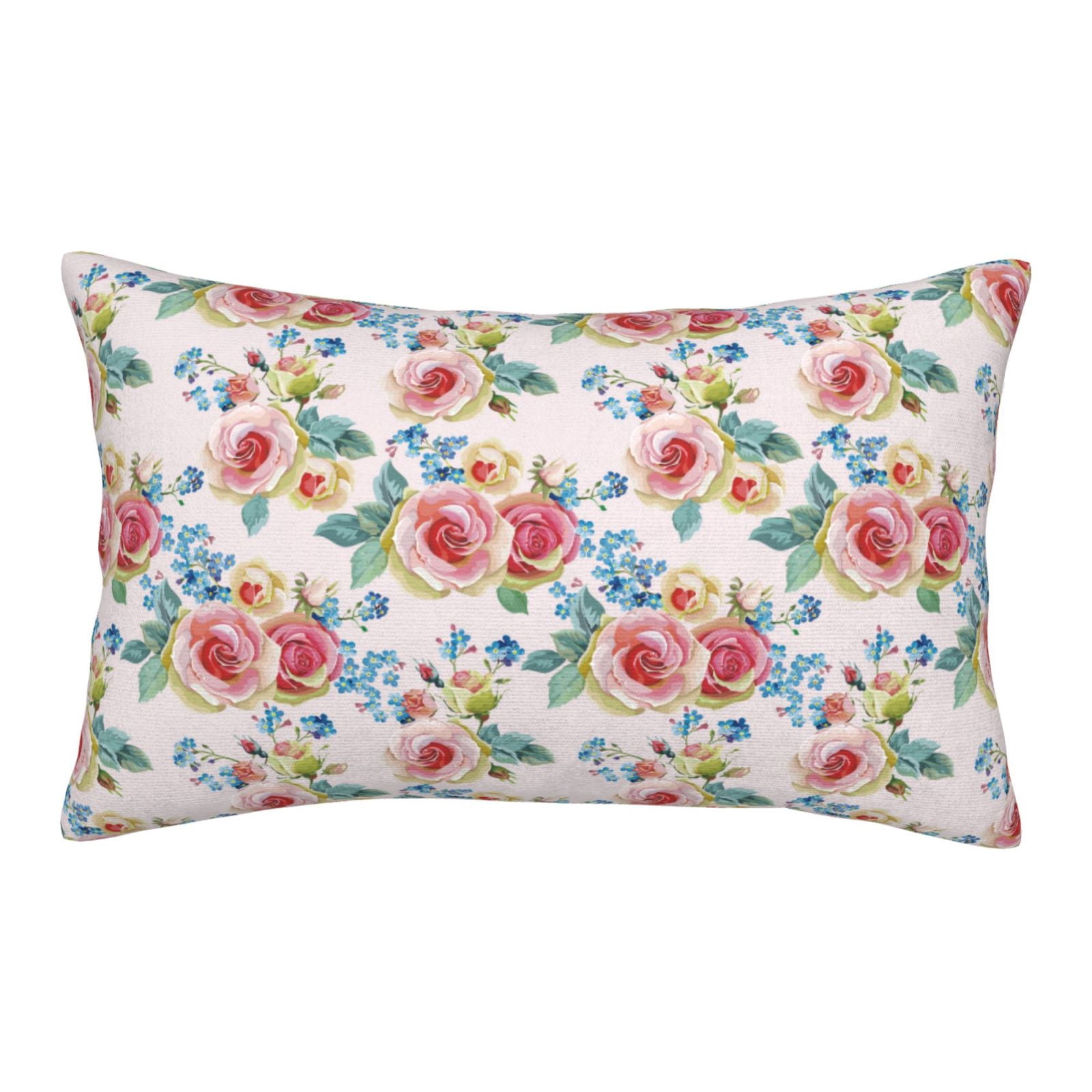 Haiem Pillowcase for Hair and Skin Queen - Rose Flowers Printed Soft ...