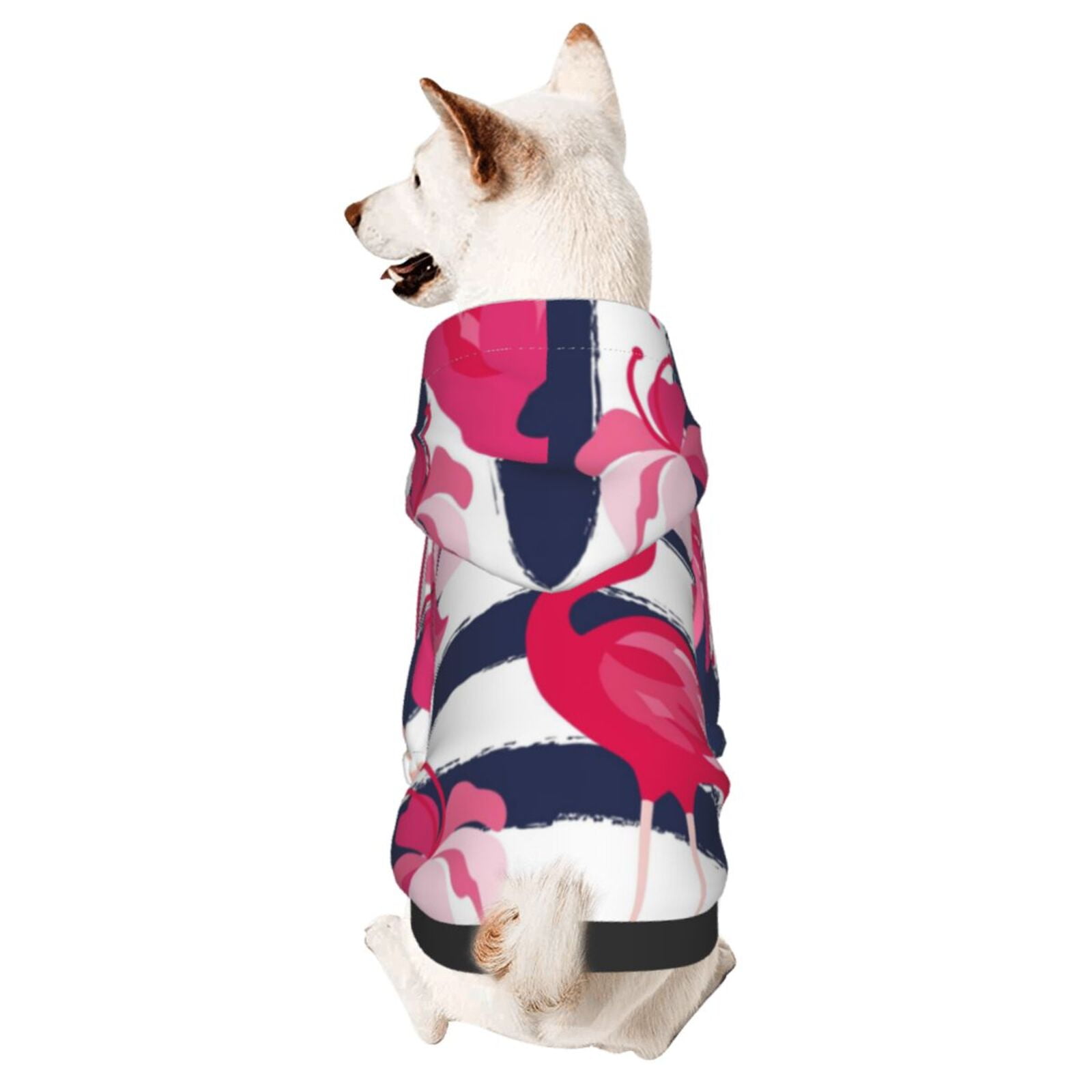 Haiem Pink Flamingos for Winter Dog Hoodie Sweatshirts with Pockets ...