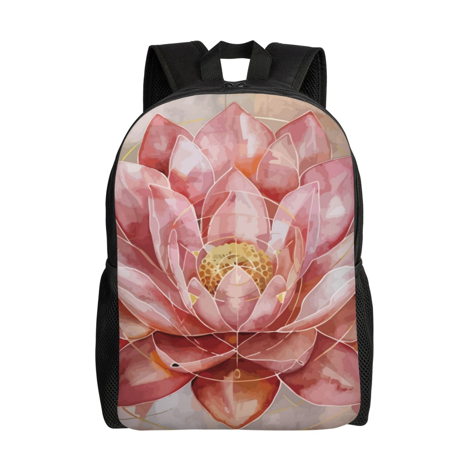 Haiem Pink Lotus Backpack - Stylish and Durable 15-inch Laptop Backpack ...