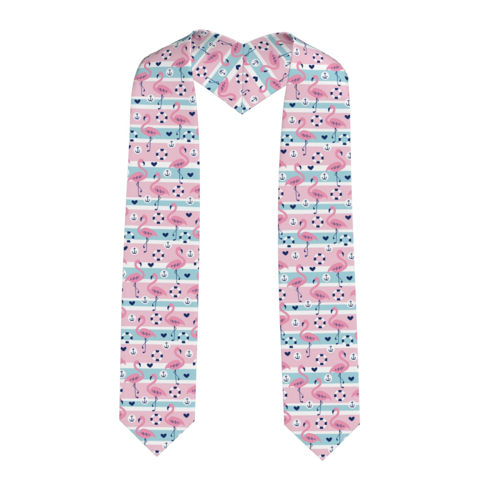 Haiem Pink Striped Flamingo Pattern Graduation Stole 2024 | Premium ...
