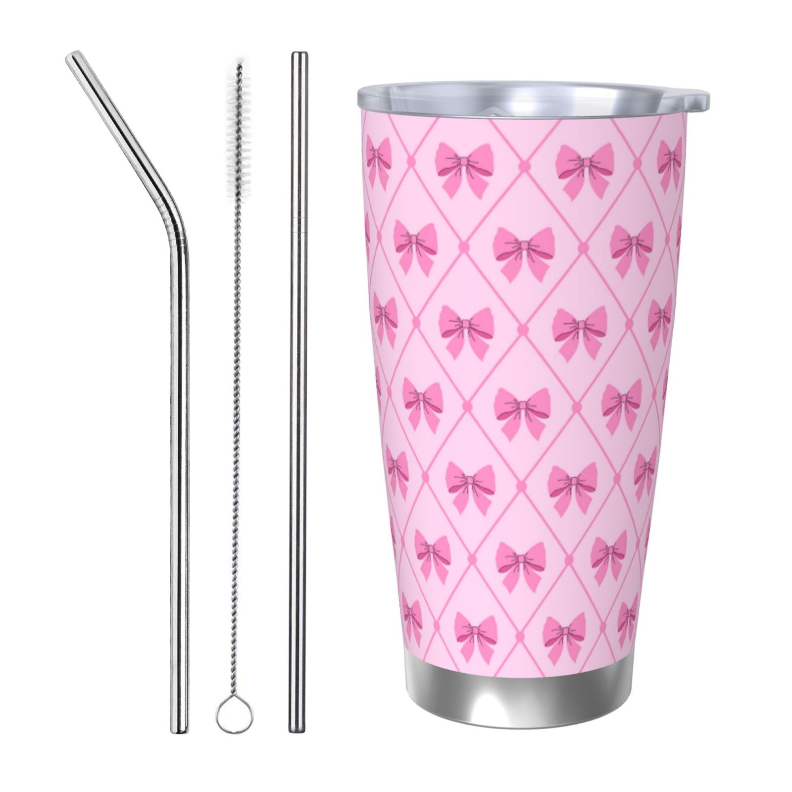Haiem Pink bows Printed 20oz Straight Skinny Car Cups With Insulated ...
