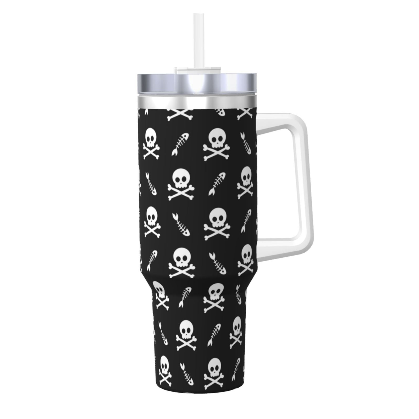 Haiem Pirate skull Printed 40OZ Ice Bully With Handle - Portable for ...
