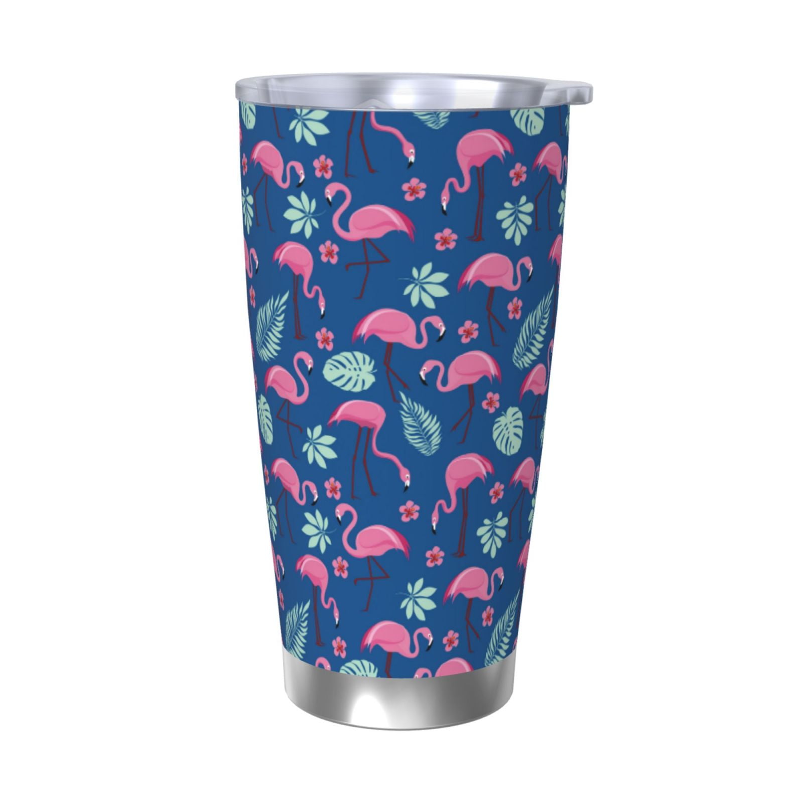 Haiem Plants And Flamingos Printed 20oz Straight Skinny Car Cups With ...