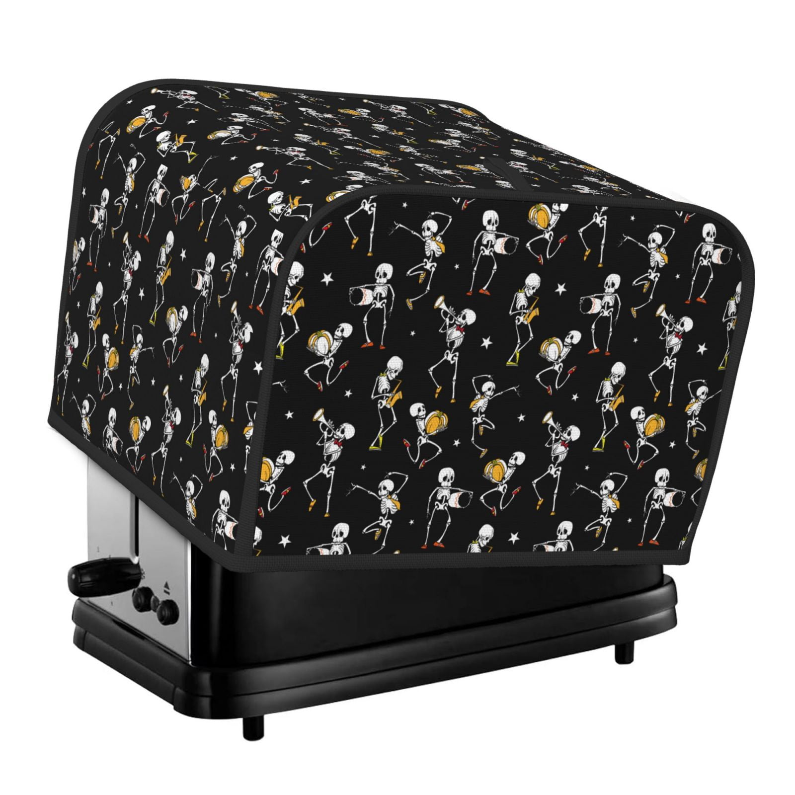 Haiem Playing Music Skeletons Print Toaster Covers 4 Slice Wide Slot ...