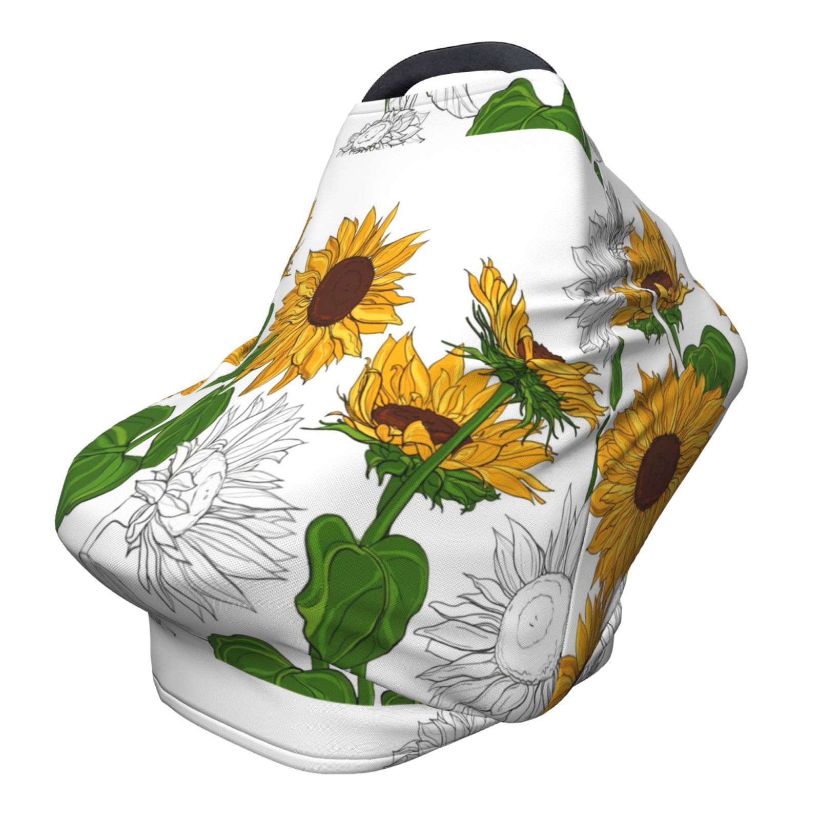 Haiem Plump Sunflower And Sketch Baby Nursing Cover & Nursing Poncho ...