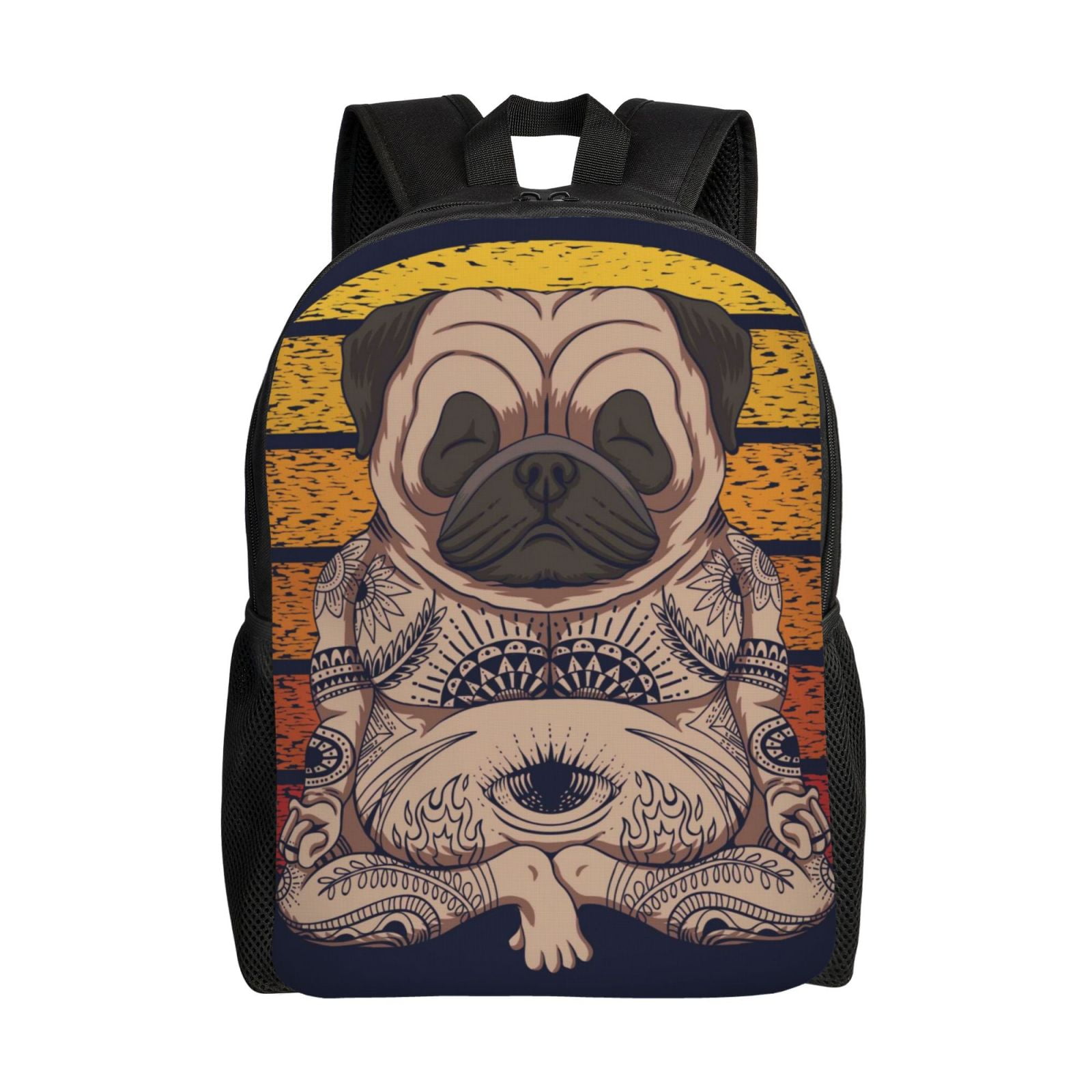 Haiem Pug dog Yoga Backpack - Stylish and Durable 15-inch Laptop ...