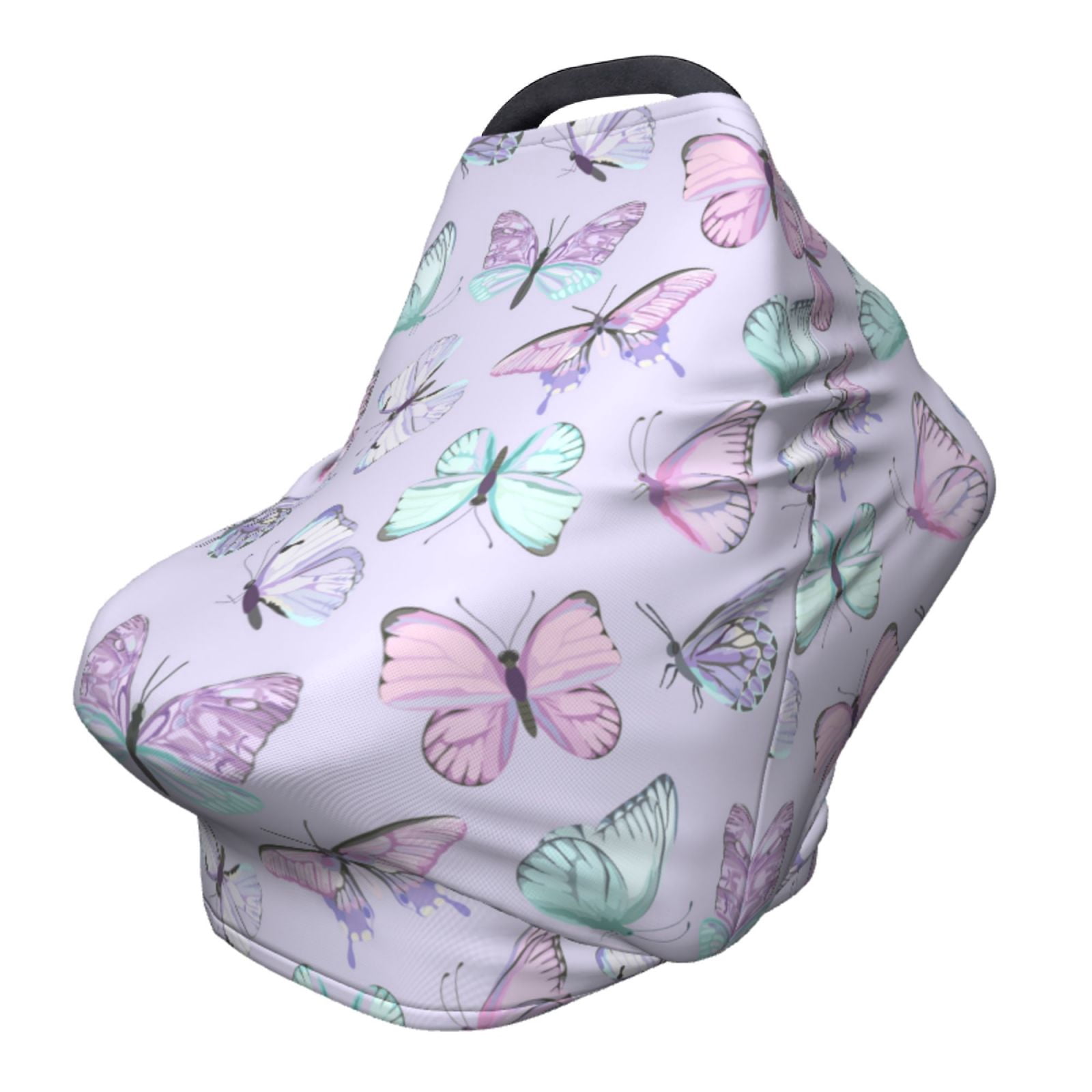 Haiem Purple Butterfly Baby Nursing Cover & Nursing Poncho - Multi Use ...