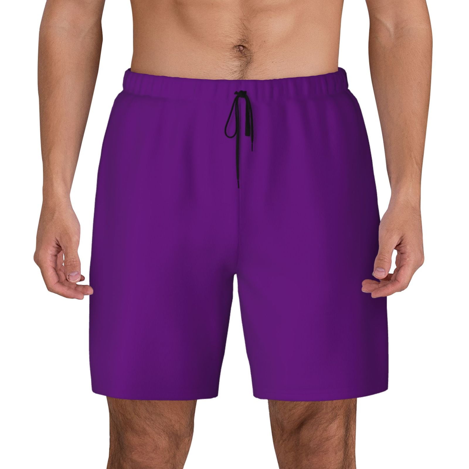 Haiem Purple Mens Swim Trunks with Compression Liner 2 in 1 Swimming ...