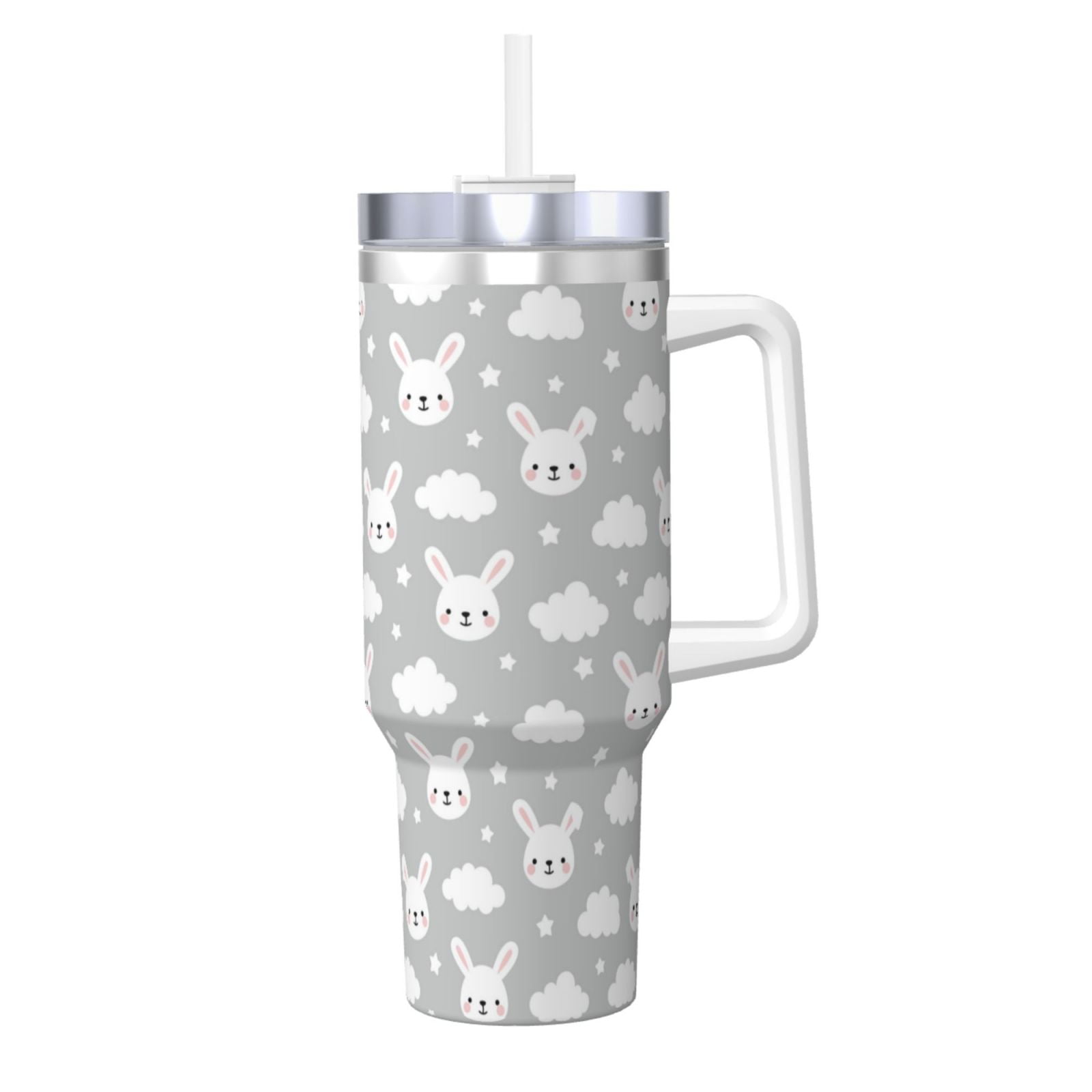 Haiem Rabbit And Cloud Printed 40OZ Ice Bully With Handle - Portable ...