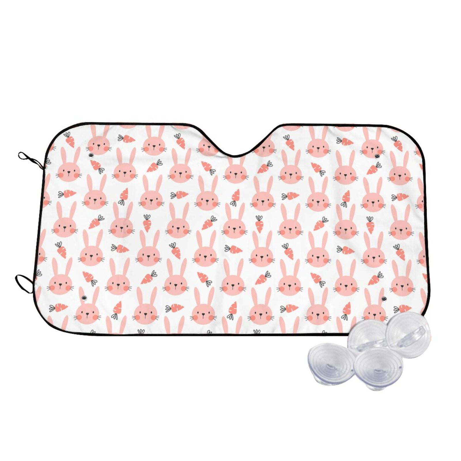 Haiem Rabbit Is And Carrots Car Windshield Sun Shade - Blocks UV Rays ...