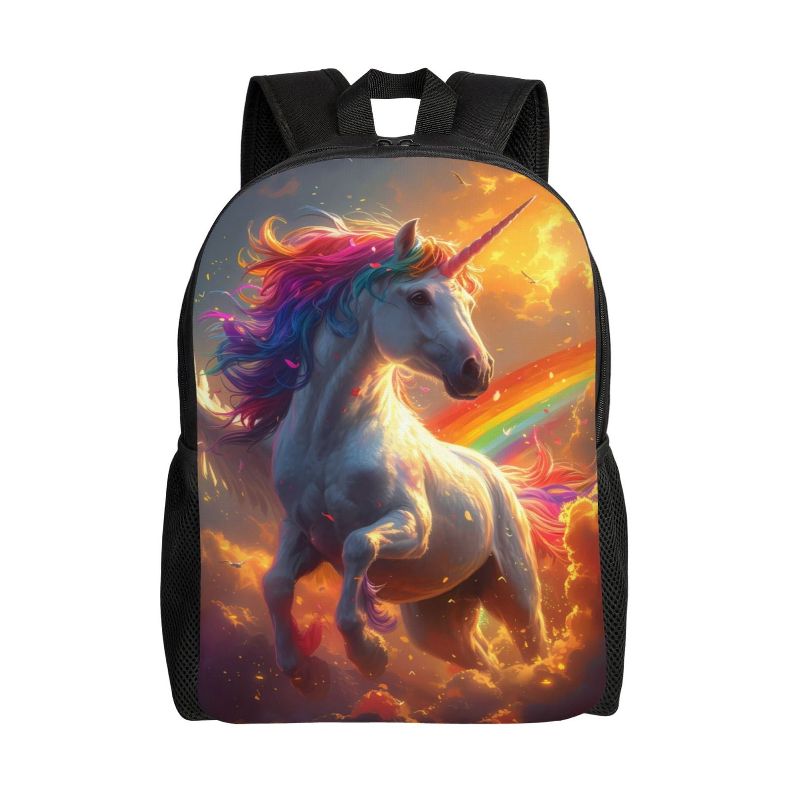 Haiem Rainbow Sunset Cloud White Horse Backpack - Stylish and Durable ...
