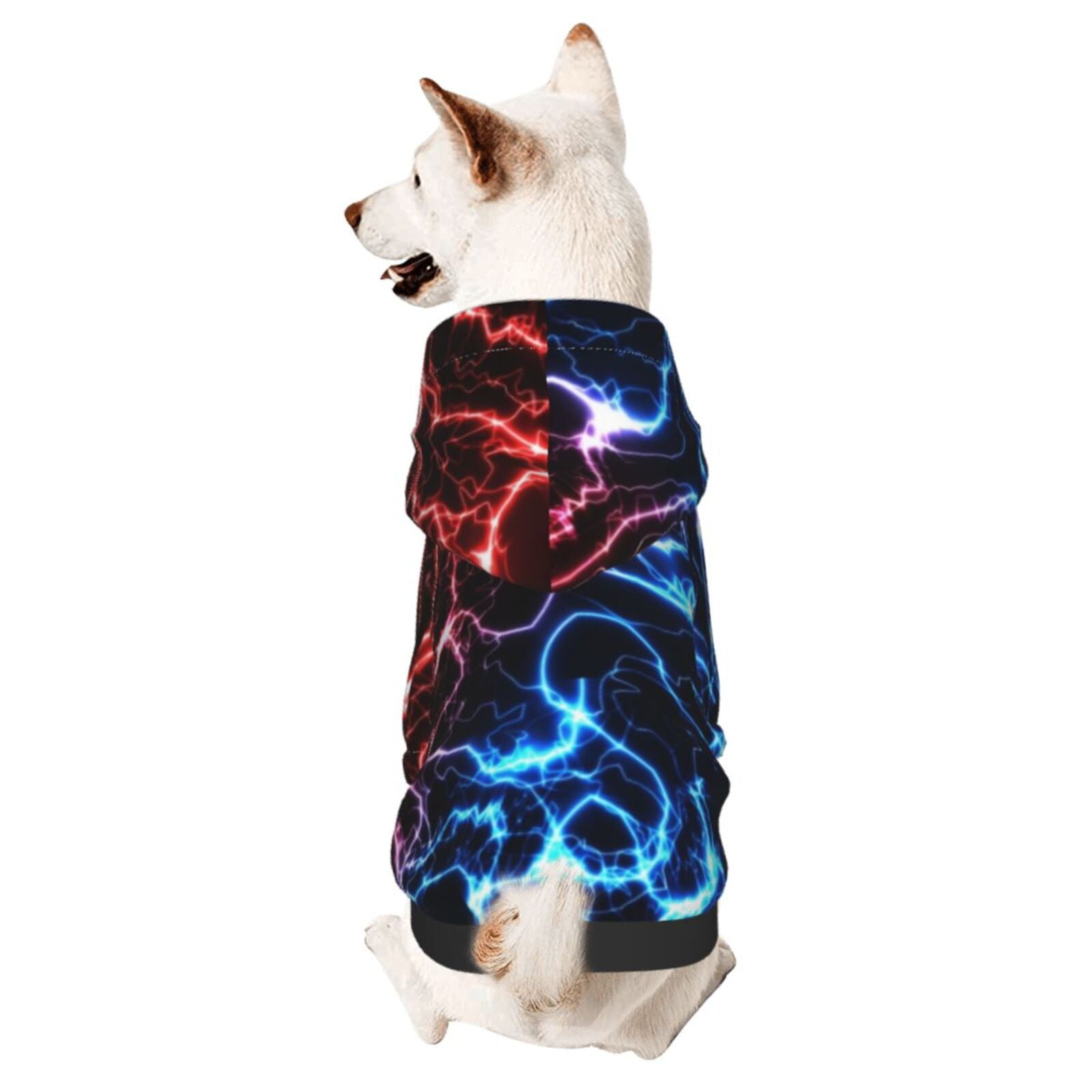Haiem Red And Blue Lightning for Winter Dog Hoodie Sweatshirts with ...