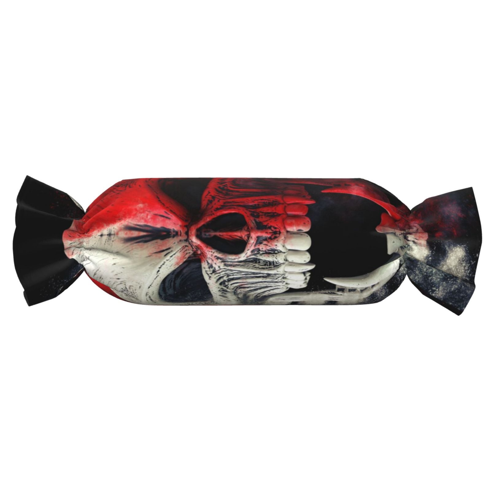 Haiem Red And White Screaming Demon Skull for Round Cervical Roll ...