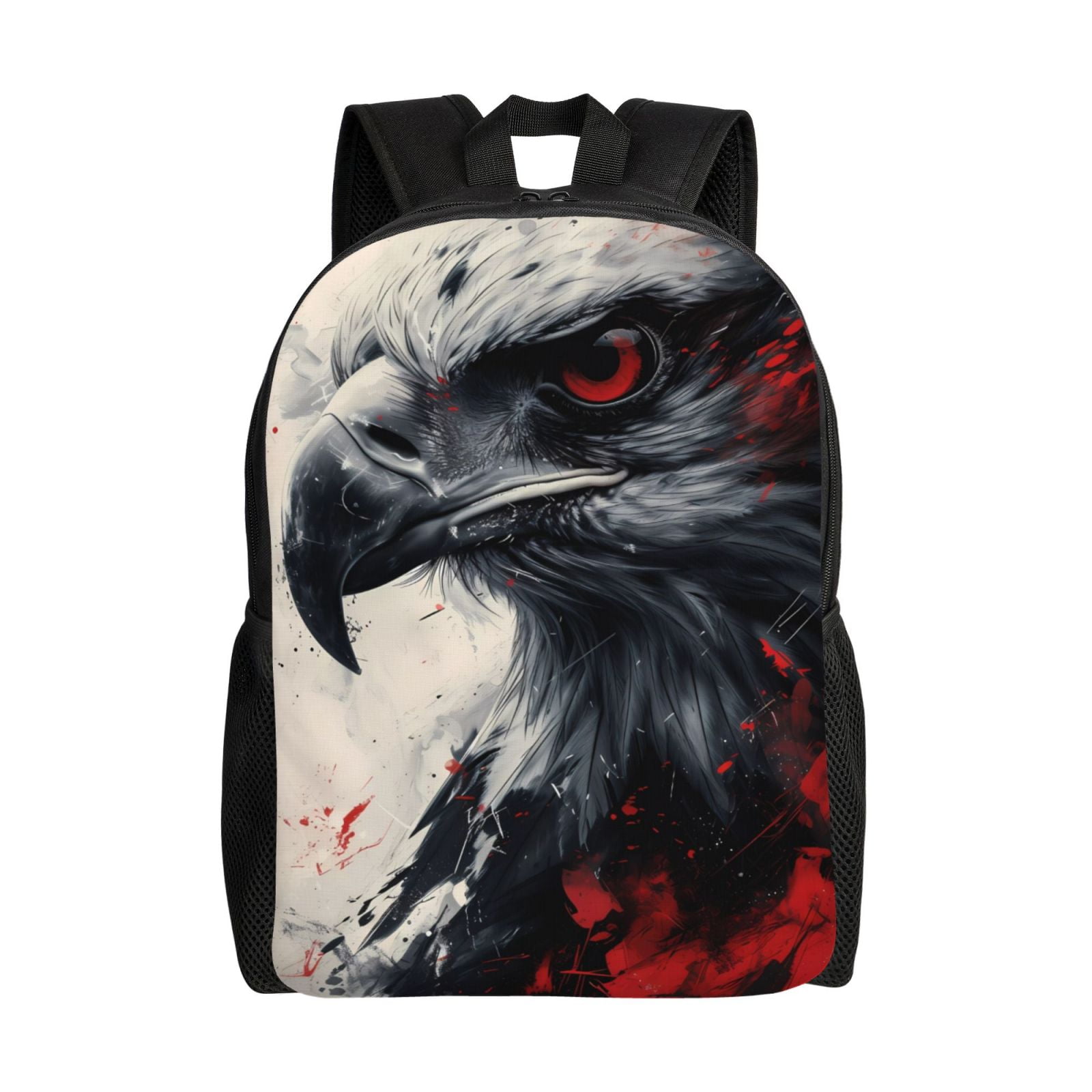 Haiem Red Black Ink Style Bald Eagle Backpack - Stylish and Durable 15 ...