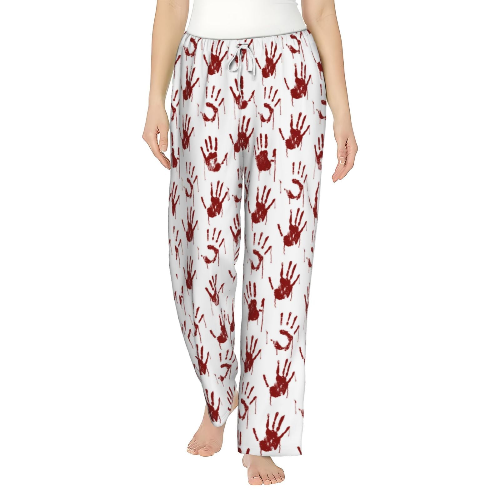 Haiem Red Bloody Scary Hands2 Women's Pajama Pants Ultra Lightweight ...