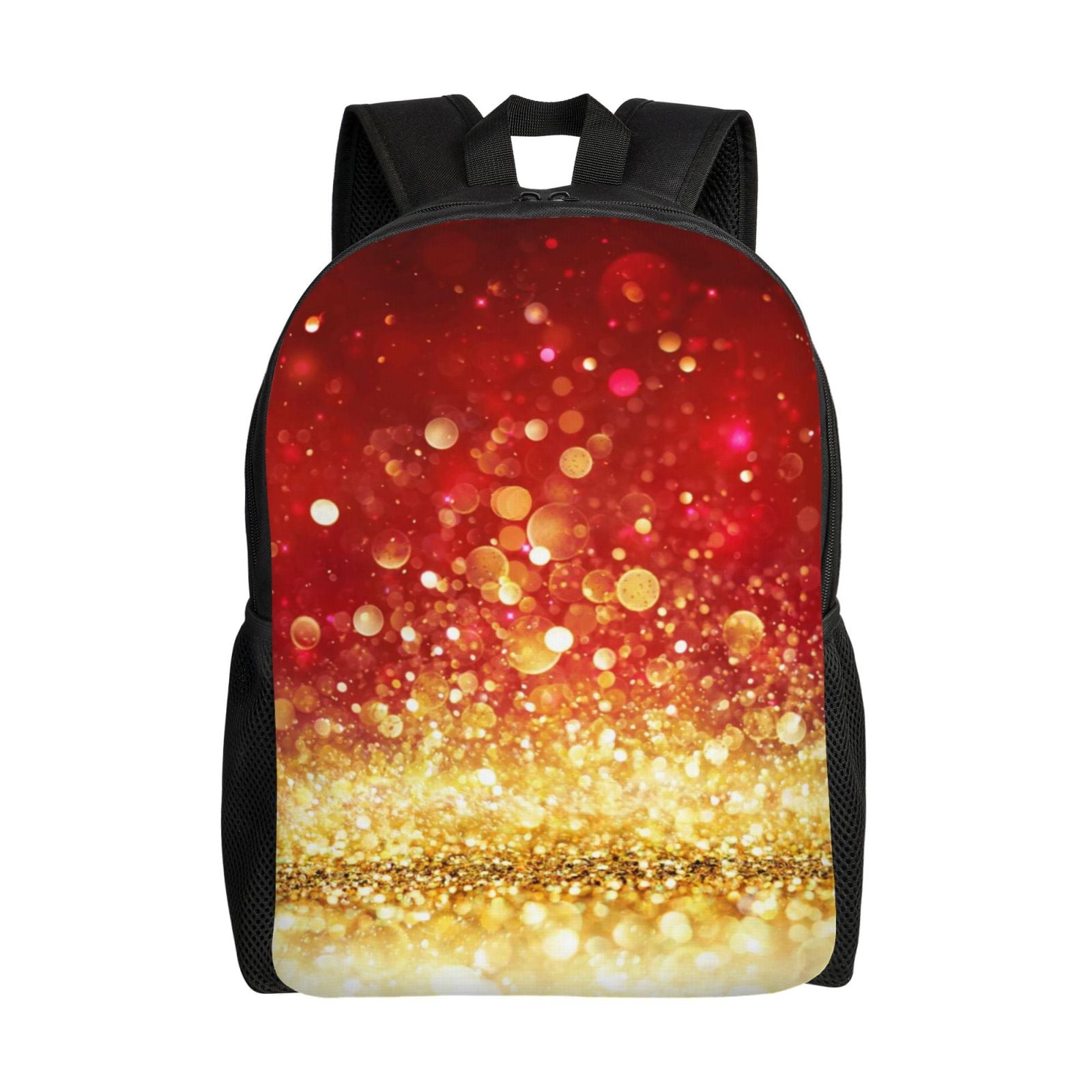 Haiem Red Gold Glitter Backpack - Stylish and Durable 15-inch Laptop ...