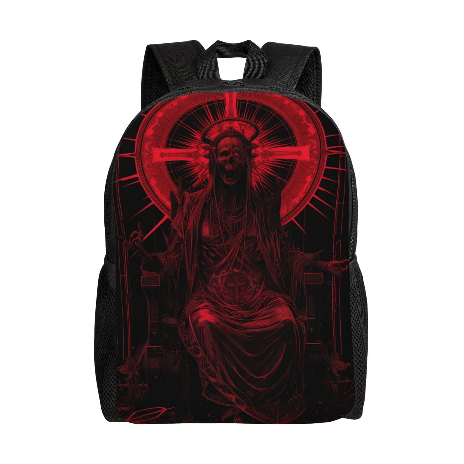 Haiem Red Gothic Skeleton Throne Backpack - Stylish and Durable 15-inch ...