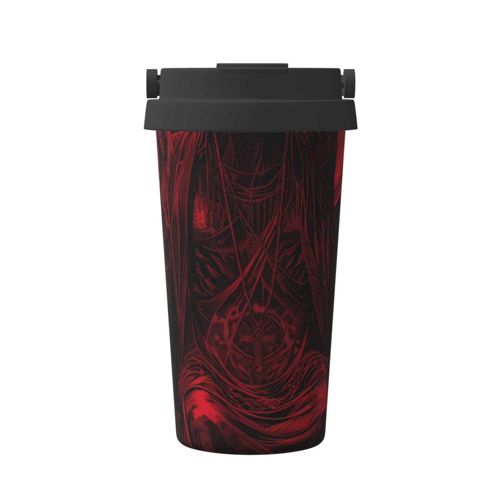 Haiem Red Gothic Skeleton Throne Printed Stainless Steel Vacuum ...