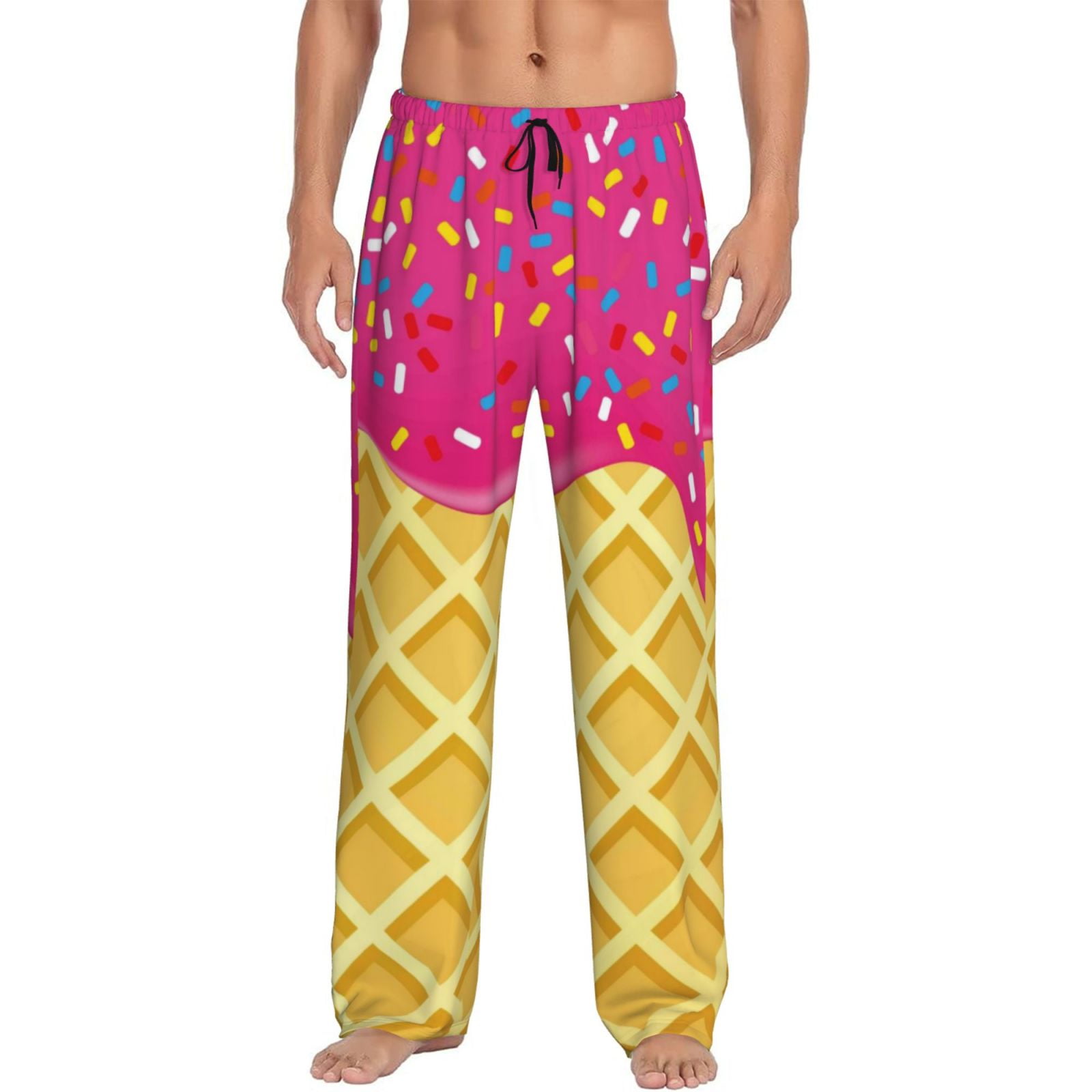 Haiem Red Ice Cream Men's Pajama Pants Ultra Lightweight Pjs Bottoms ...