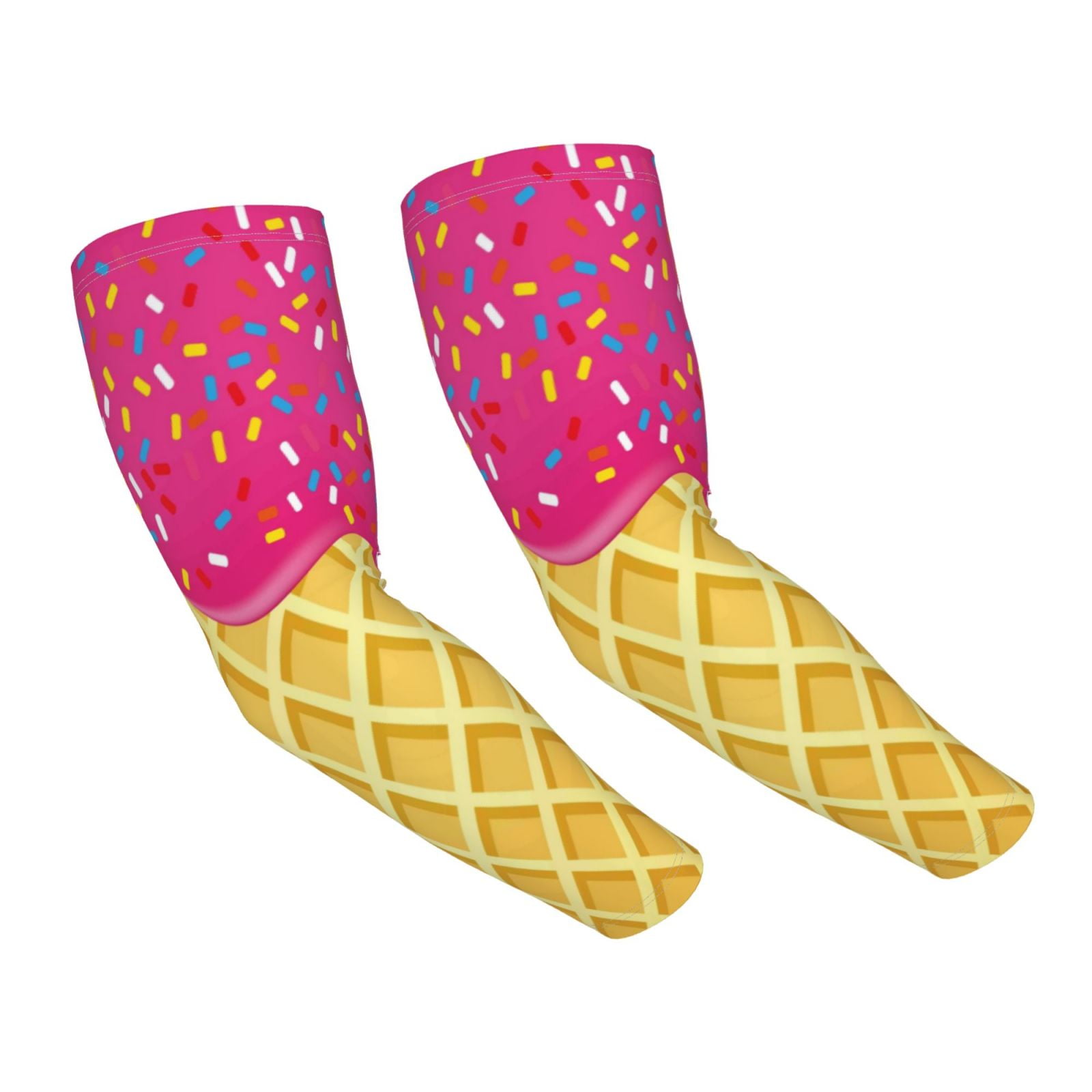Haiem Red Ice Cream UV Protection Cooling Arm Sleeves for Men and Women ...