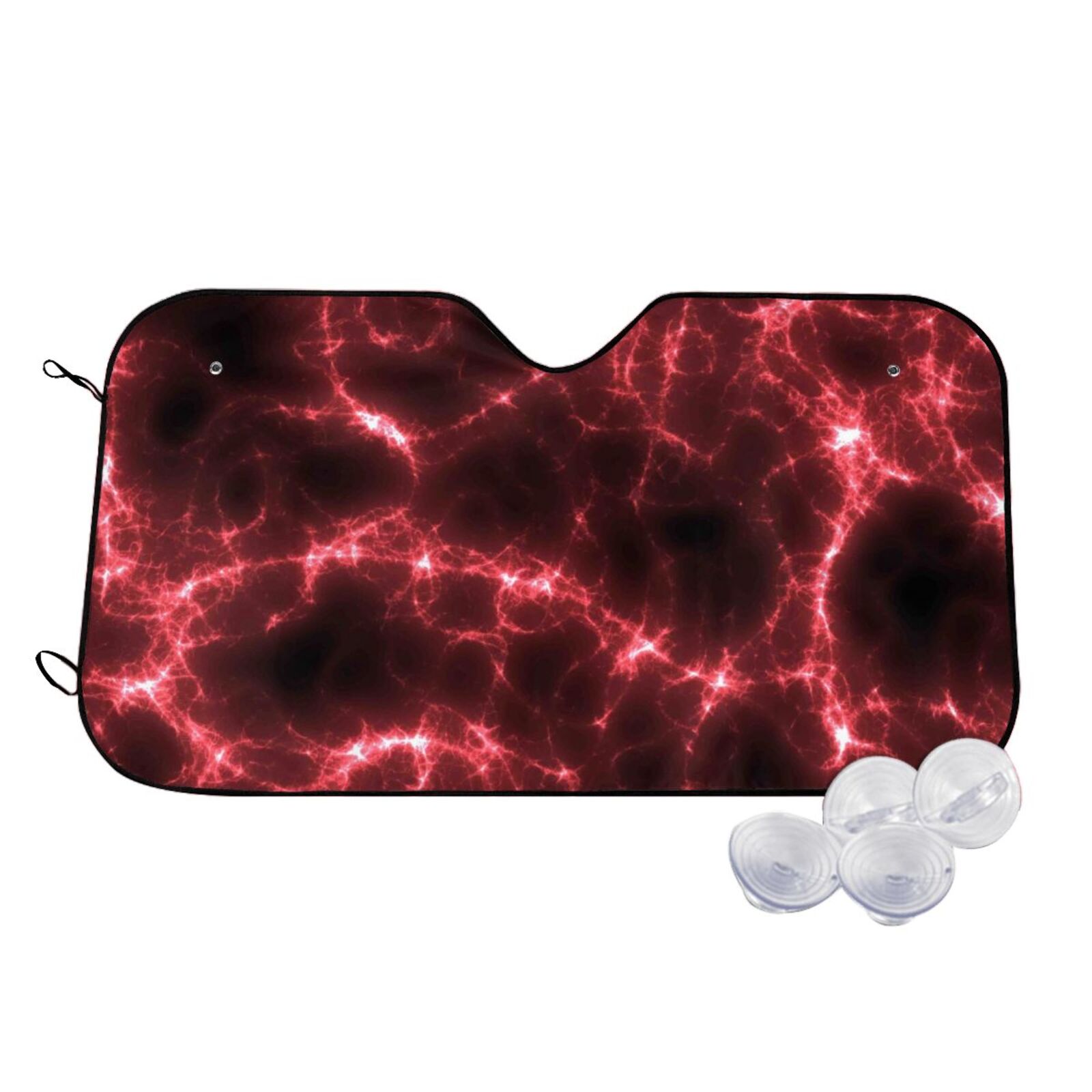 Haiem Red Line Car Windshield Sun Shade - Blocks UV Rays Sun Visor ...