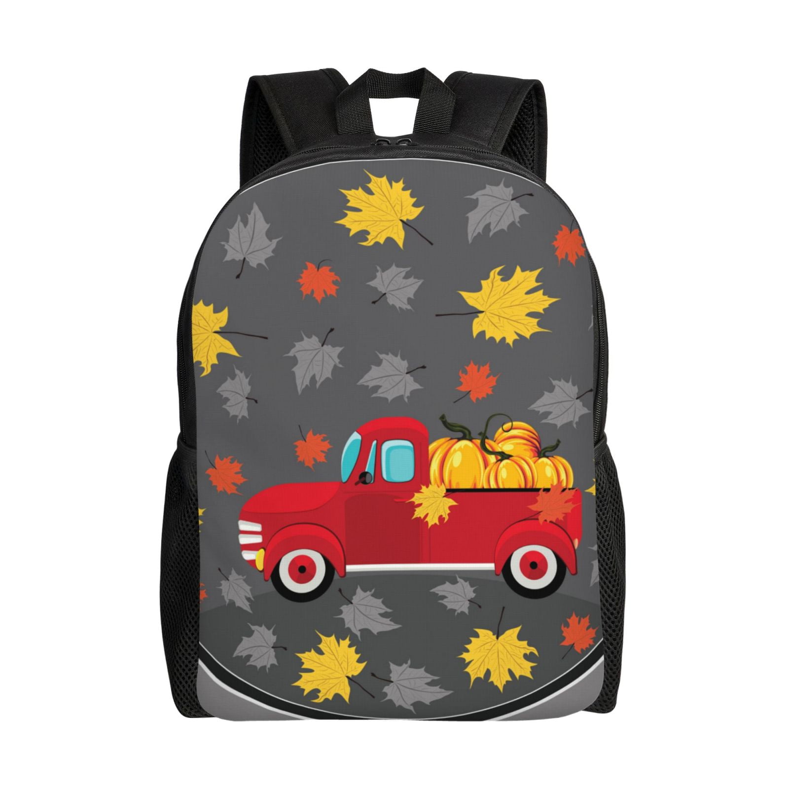 Haiem Red Pickup Truck With Pumpkins Backpack - Stylish and Durable 15 ...