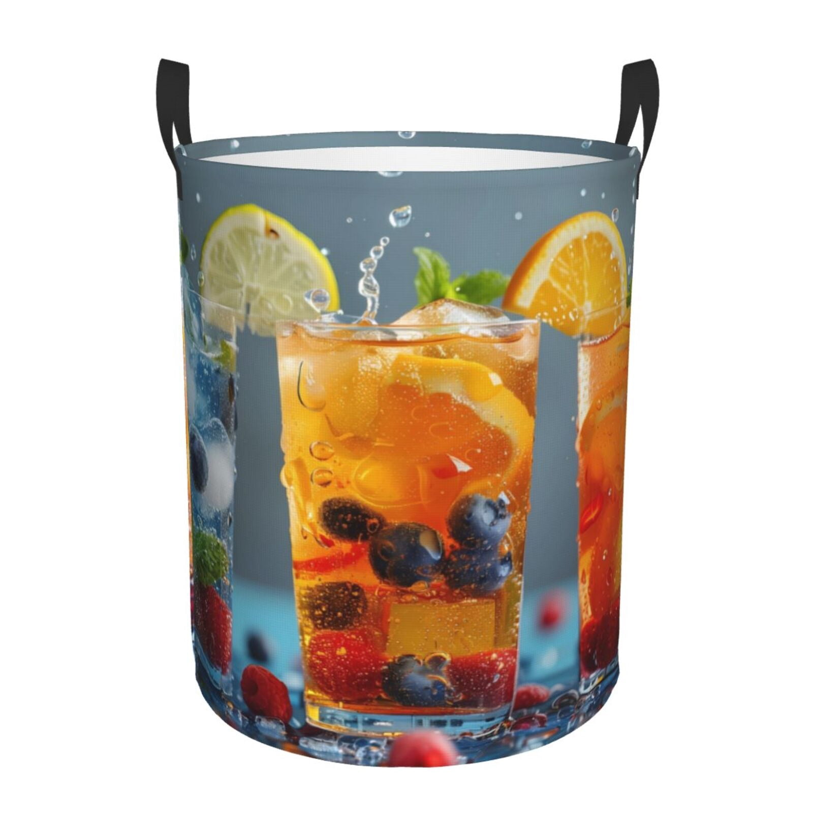 Haiem Refreshing Fruit Infused Drinks Print Laundry Basket, Laundry ...