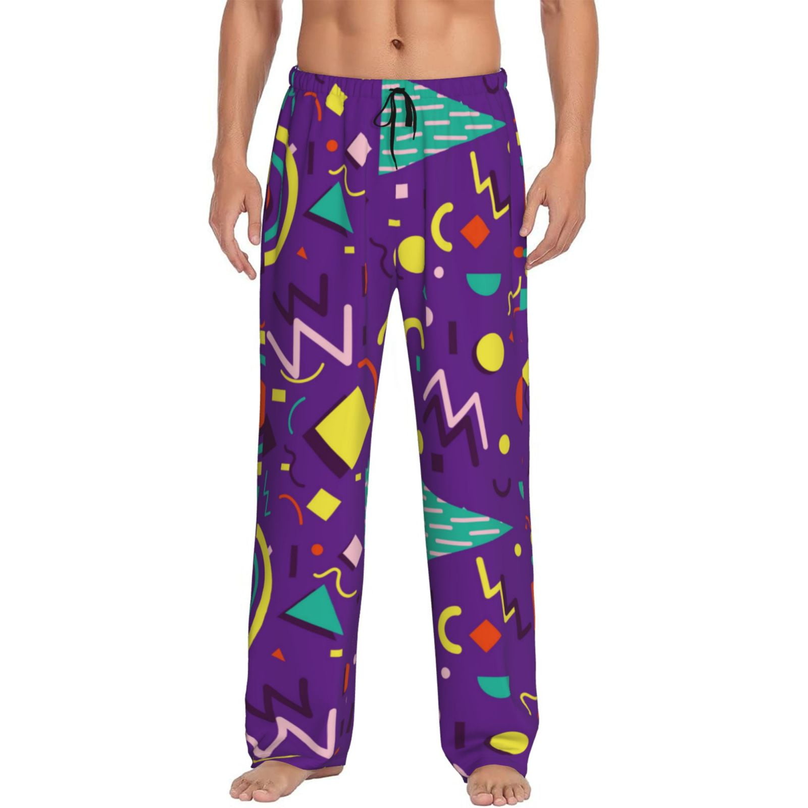 Haiem Retro 80s Style Men's Pajama Pants Ultra Lightweight Pjs Bottoms ...