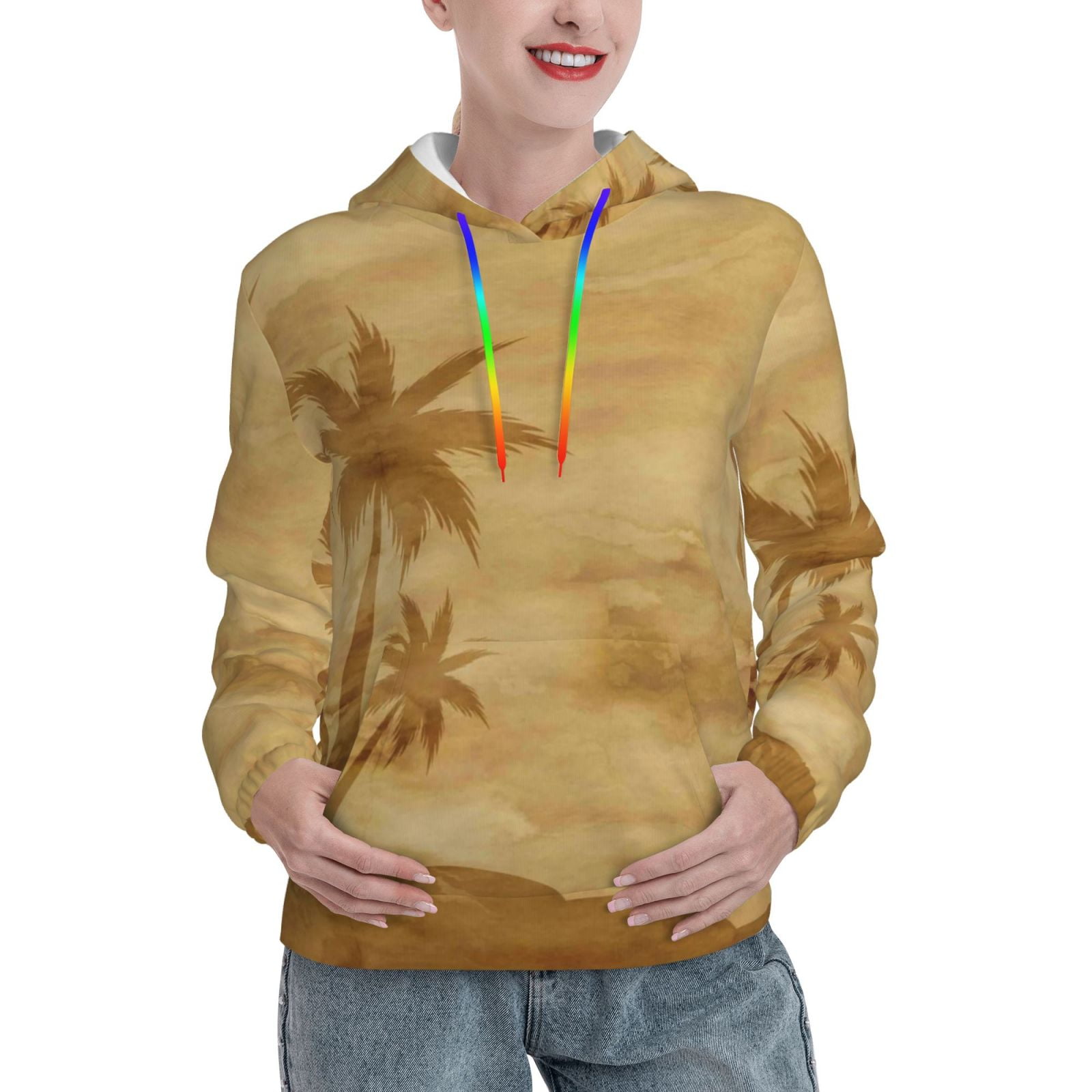 Haiem Retro Palm Tree for Women's Fashion Hoodies & Sweatshirts with ...