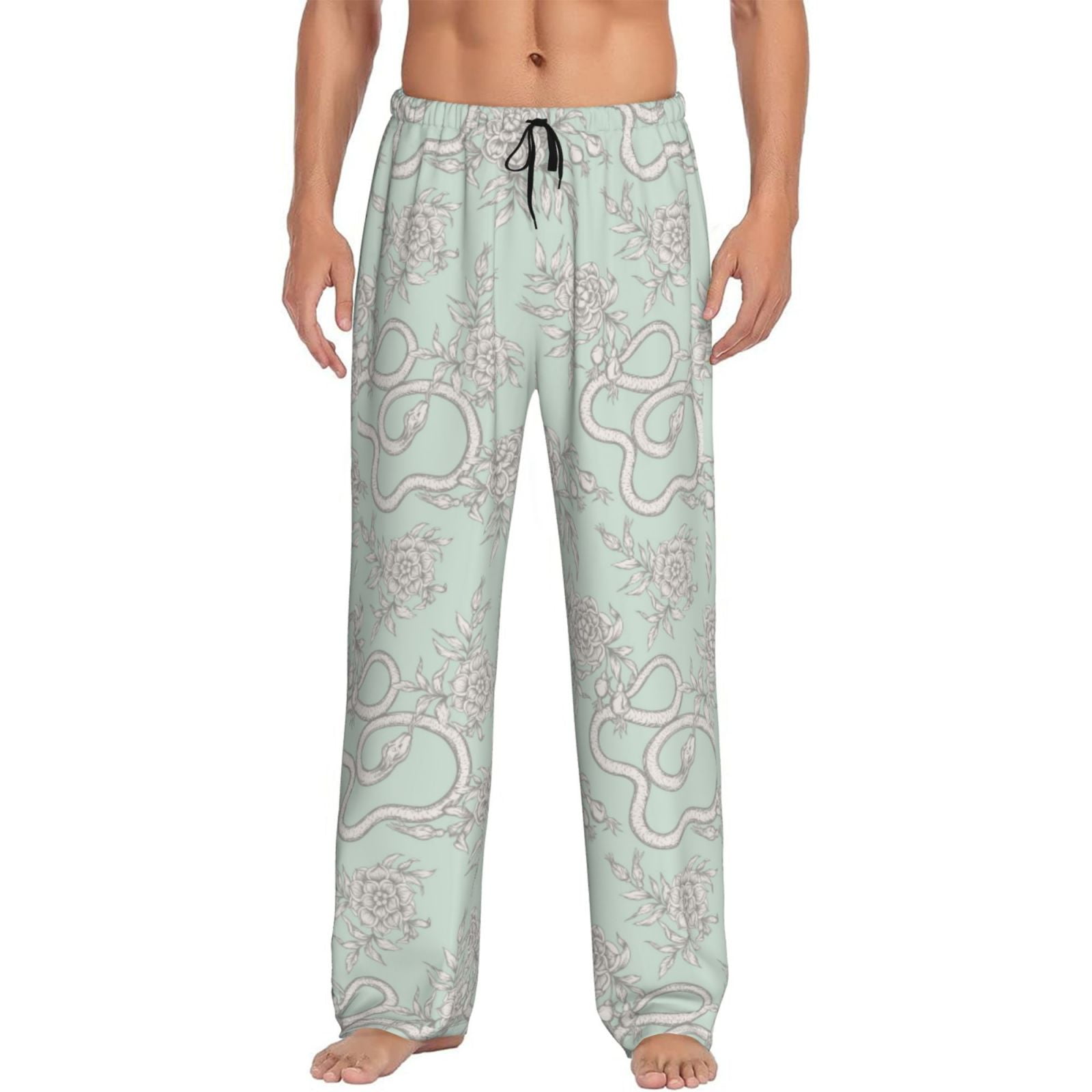 Haiem Retro Snake Men's Pajama Pants Ultra Lightweight Pjs Bottoms ...