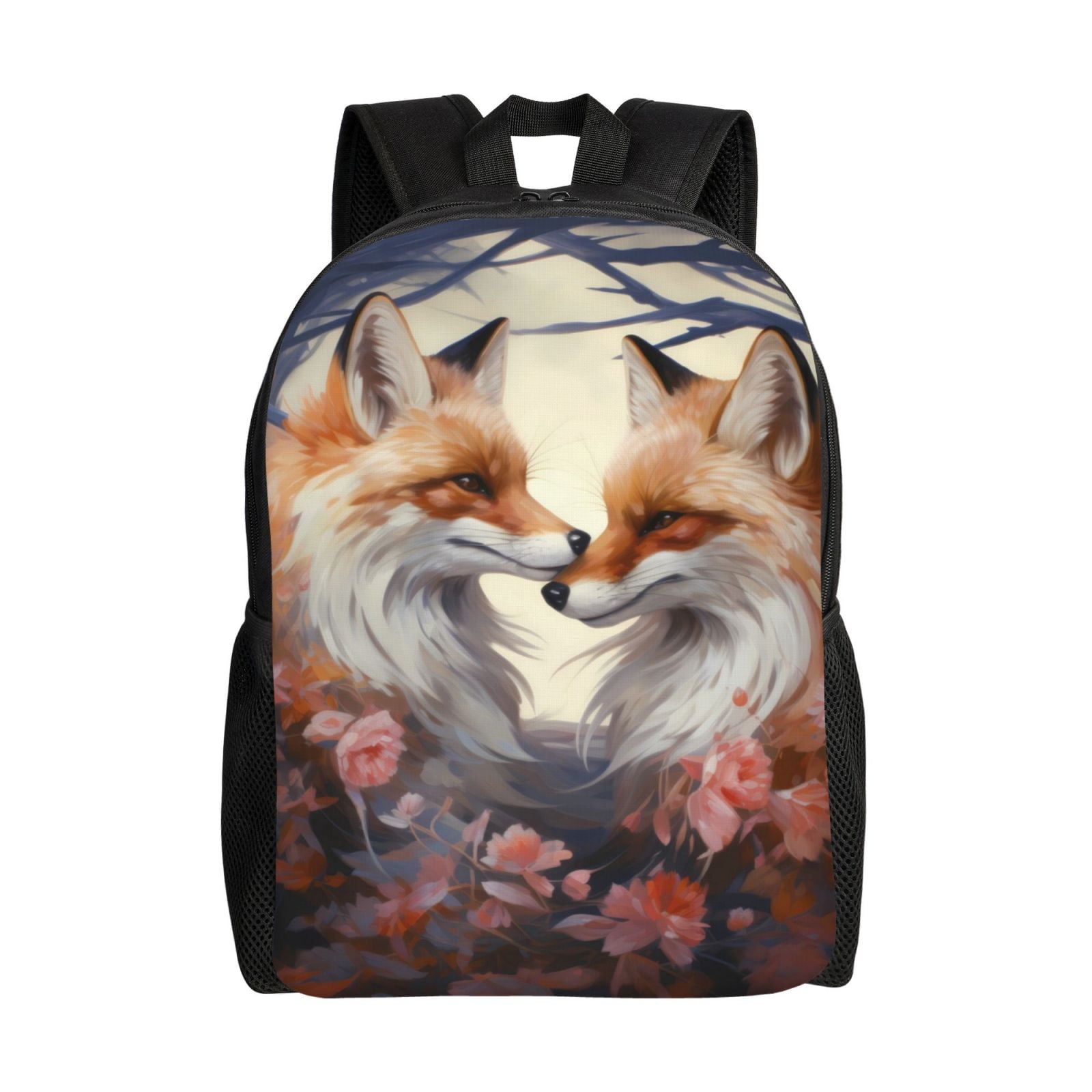 Haiem Romantic Flower Fox Backpack - Stylish and Durable 15-inch Laptop ...