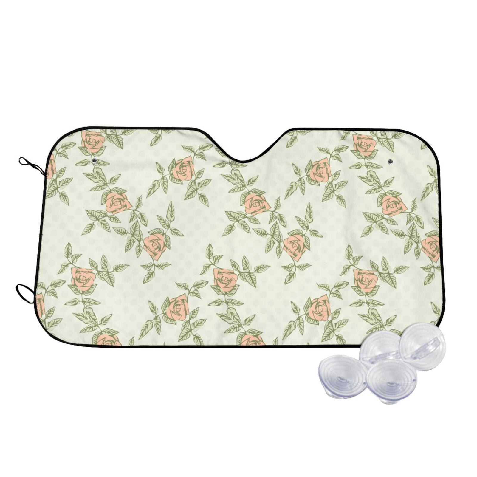 Haiem Rose Car Windshield Sun Shade - Blocks UV Rays Sun Visor ...
