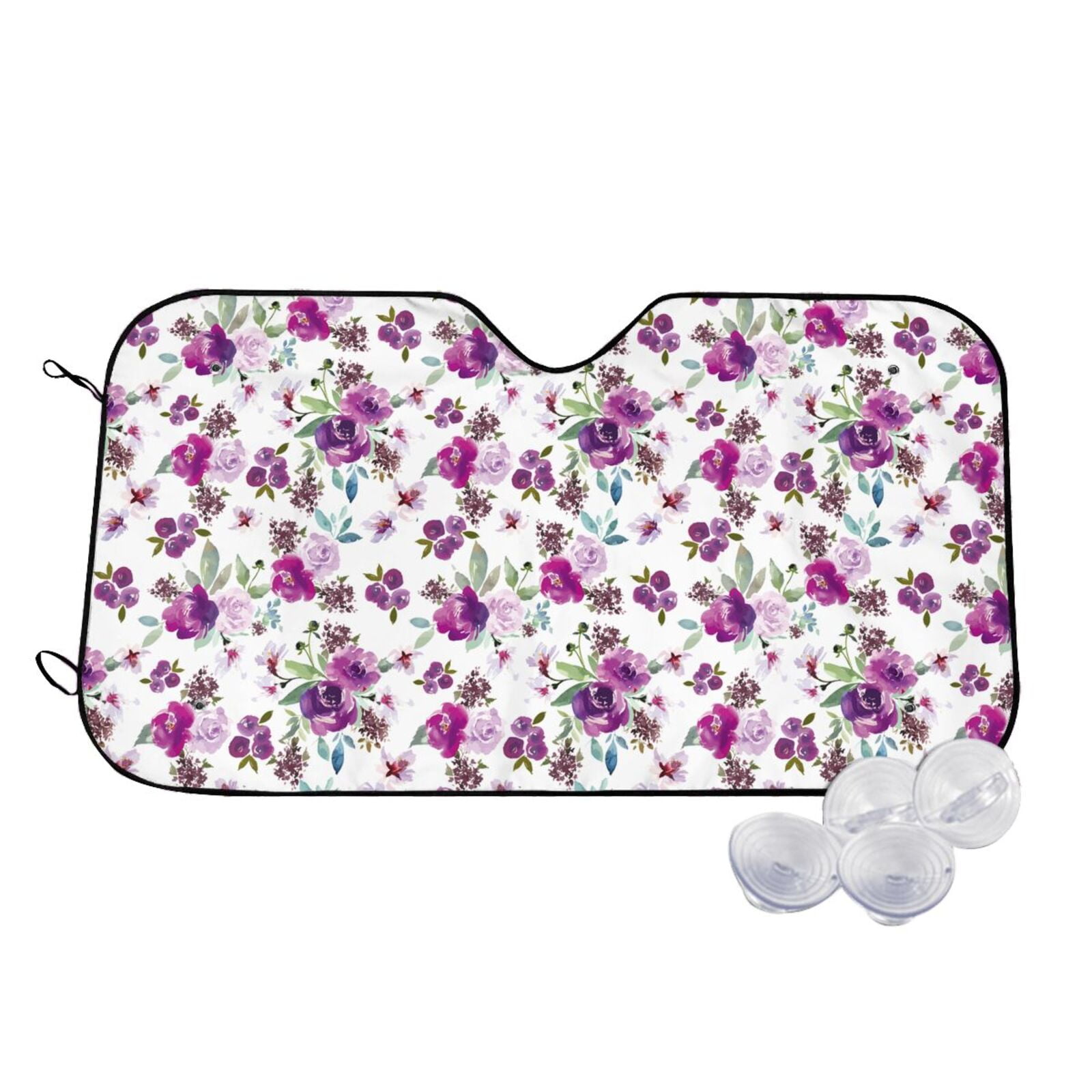 Haiem Rose Flowers Car Windshield Sun Shade - Blocks UV Rays Sun Visor ...