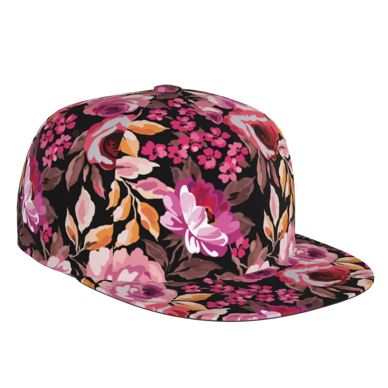 Haiem Rose Flowers Classic Snapback Cap Flat Bill Hat Baseball Cap ...
