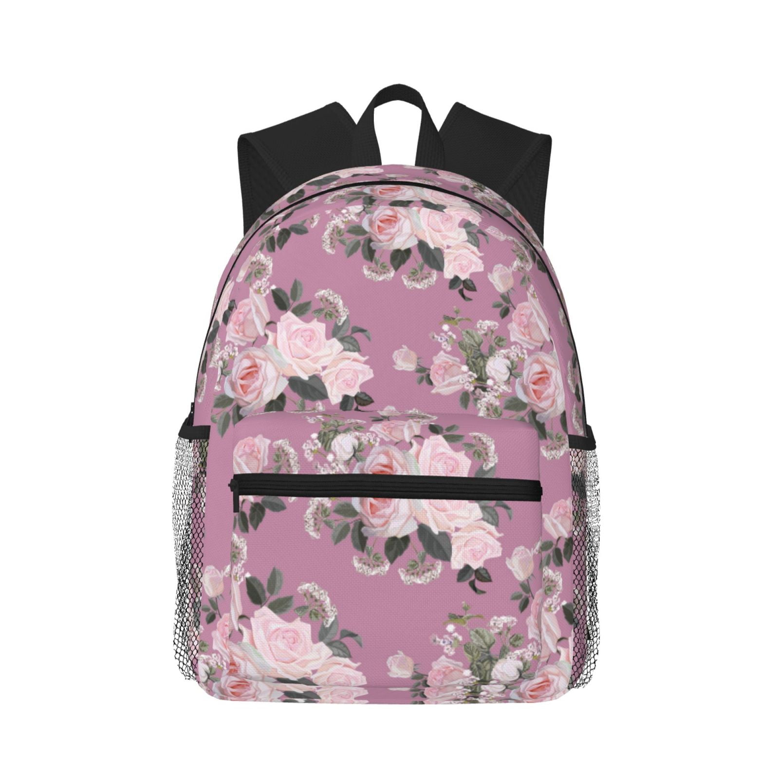 Haiem Rose Flowers Lightweight Backpack for School, Classic Basic Water ...