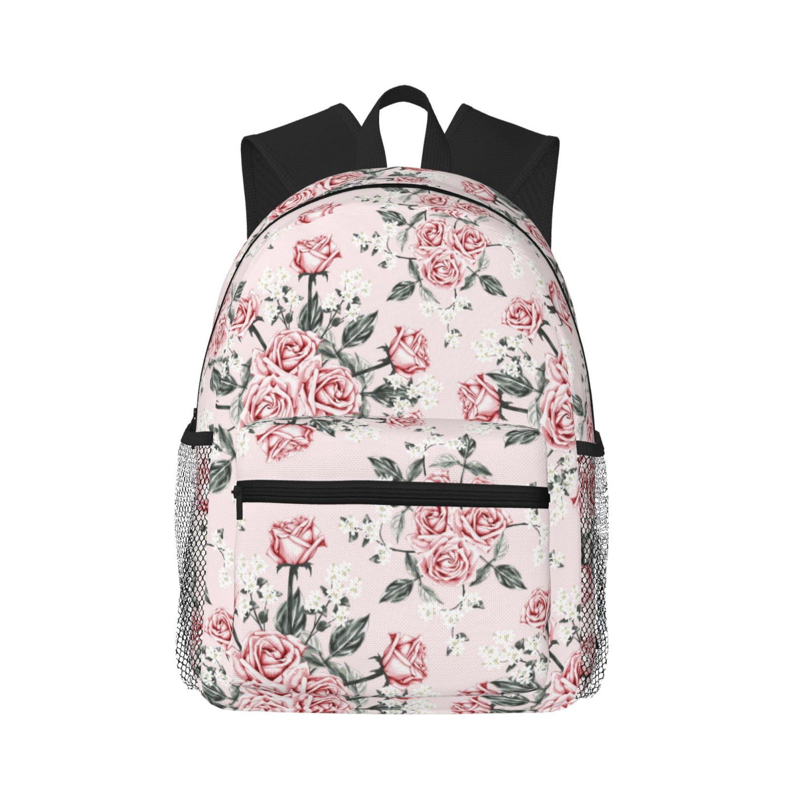 Haiem Rose Flowers Lightweight Backpack for School, Classic Basic Water ...